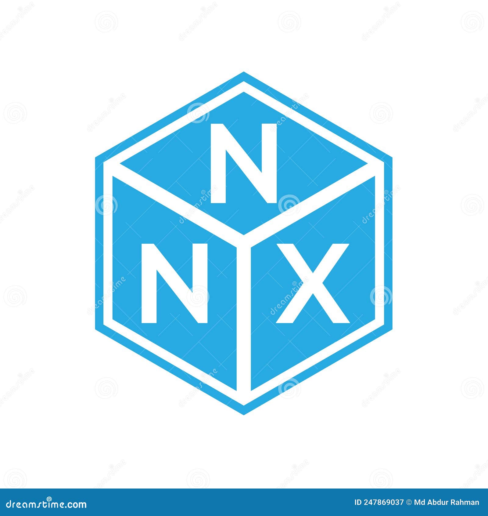 NNX Letter Logo Design on Black Background. NNX Creative Initials ...