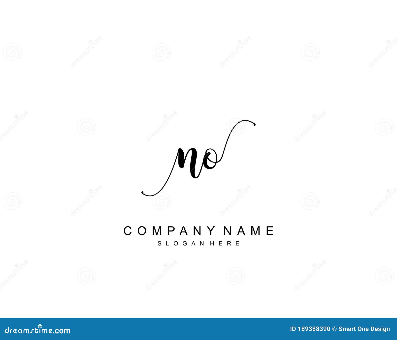 NO Signature Logo Template Vector Stock Vector - Illustration of ...