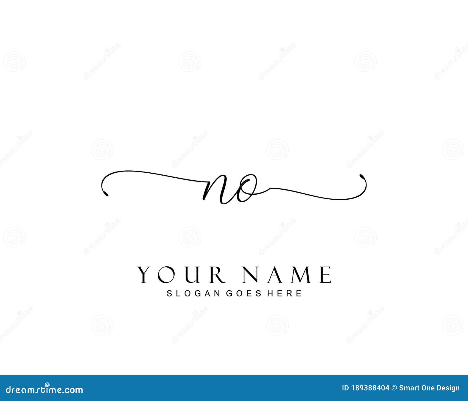 NO Signature Logo Template Vector Stock Vector - Illustration of ...