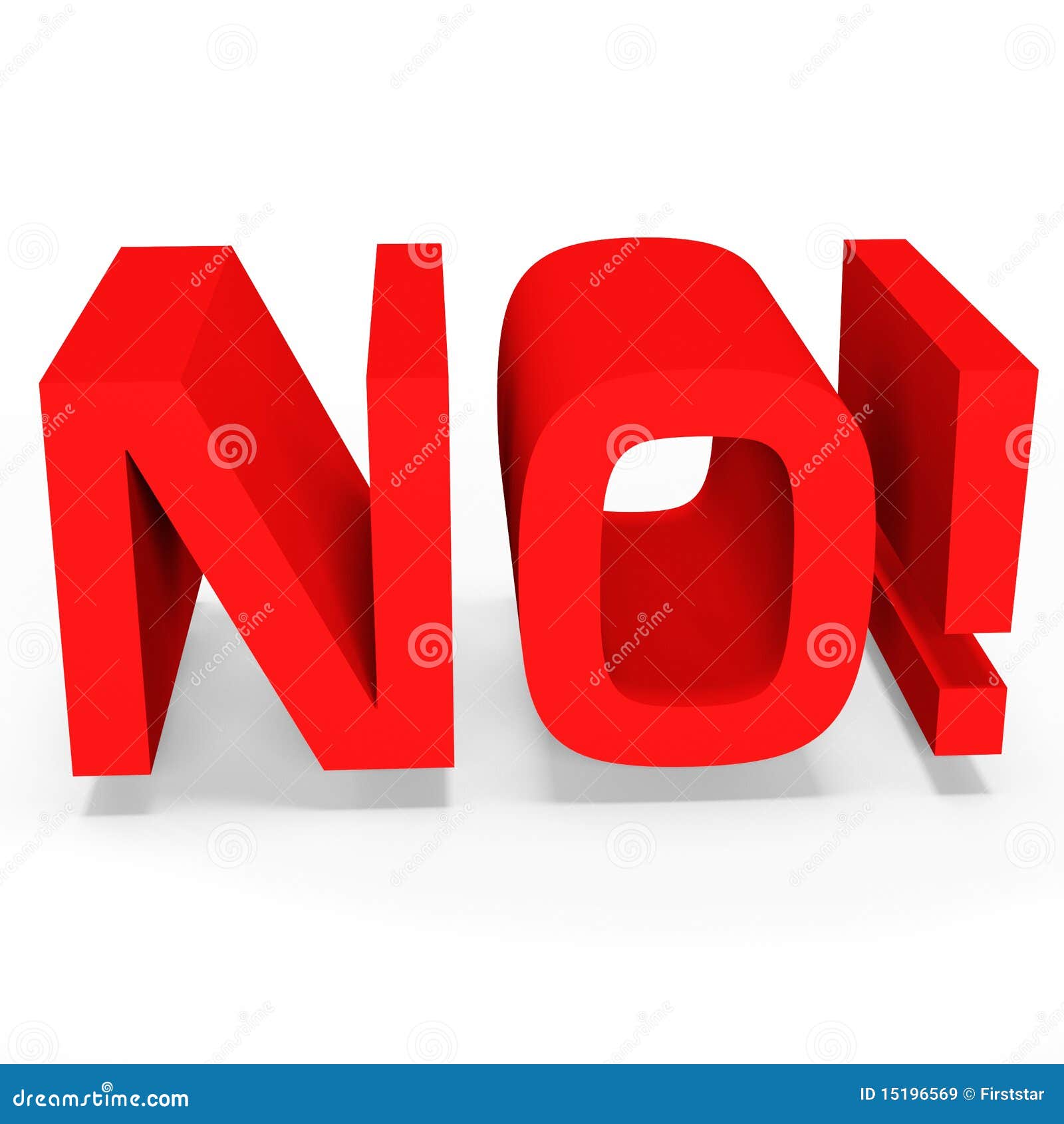 No 3d text stock illustration. Illustration of news, painting - 15196569