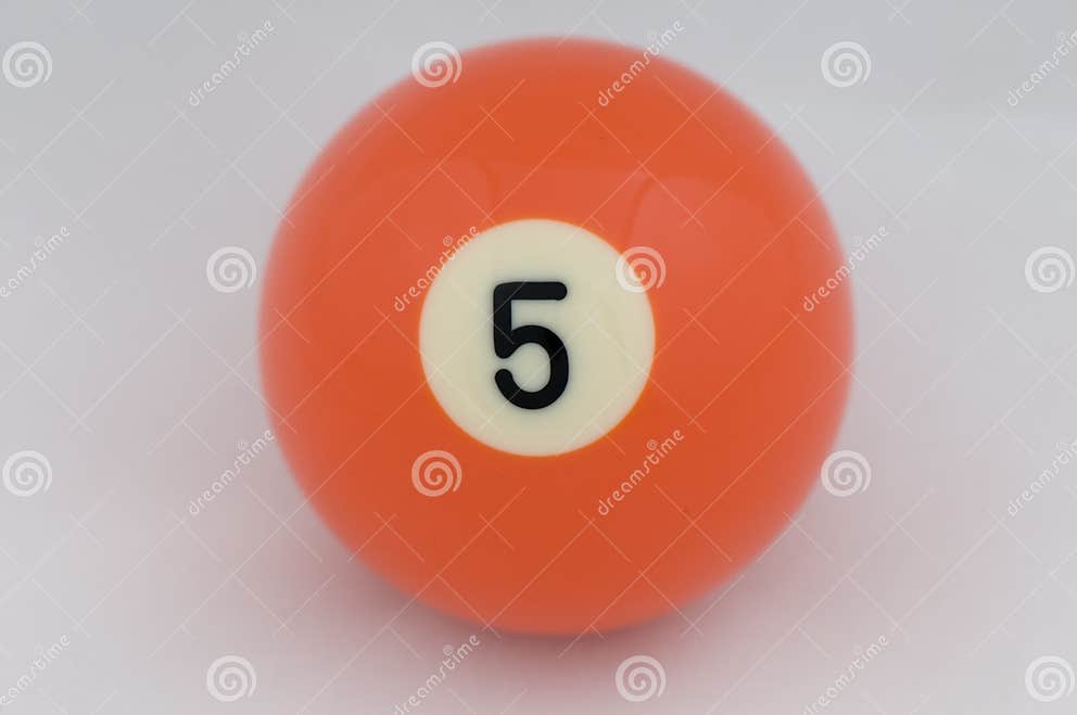 No 5 Pool Ball stock photo. Image of five, number, sport - 5375878