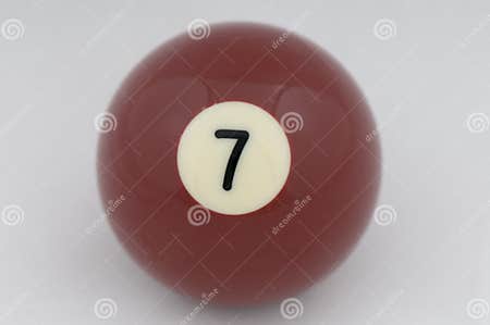 No 7 Pool Ball stock image. Image of maroon, ball, play - 5386547