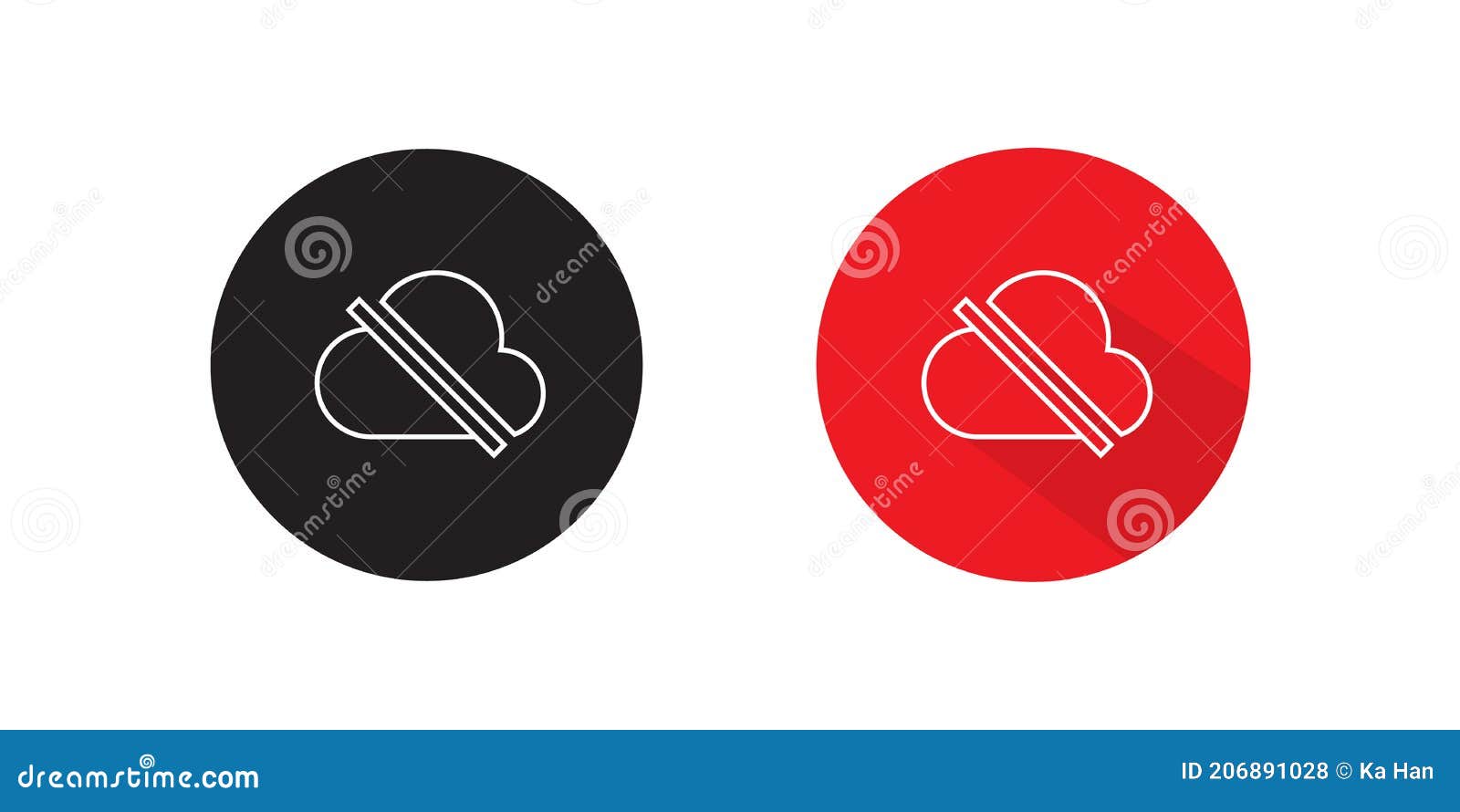 No Access Internet Icon Vector in Flat Style. Offline Cloud Symbol ...