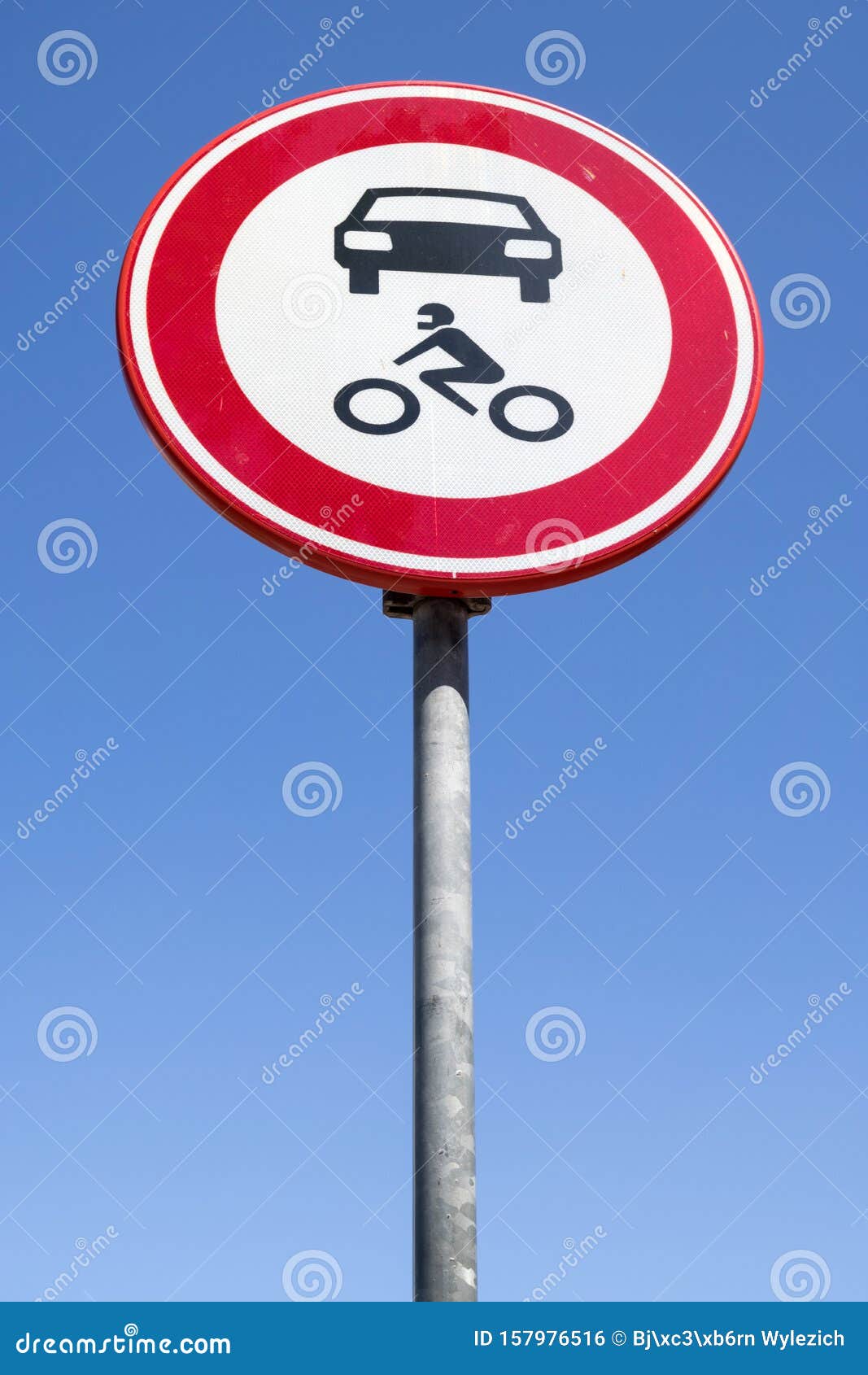 No Access for Motor Vehicles Stock Photo - Image of prohibition ...