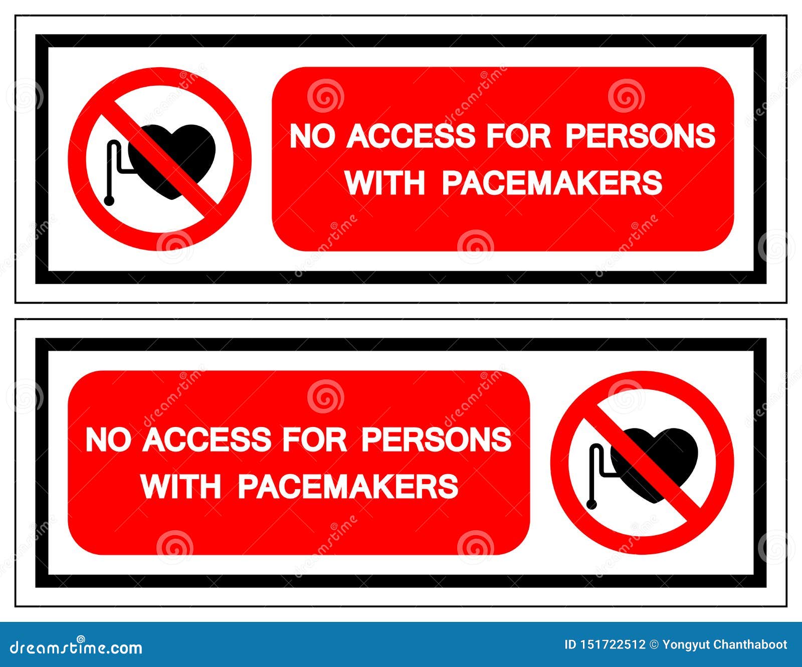 No Access For Persons With Pacemaker Symbol Sign On White Background ...