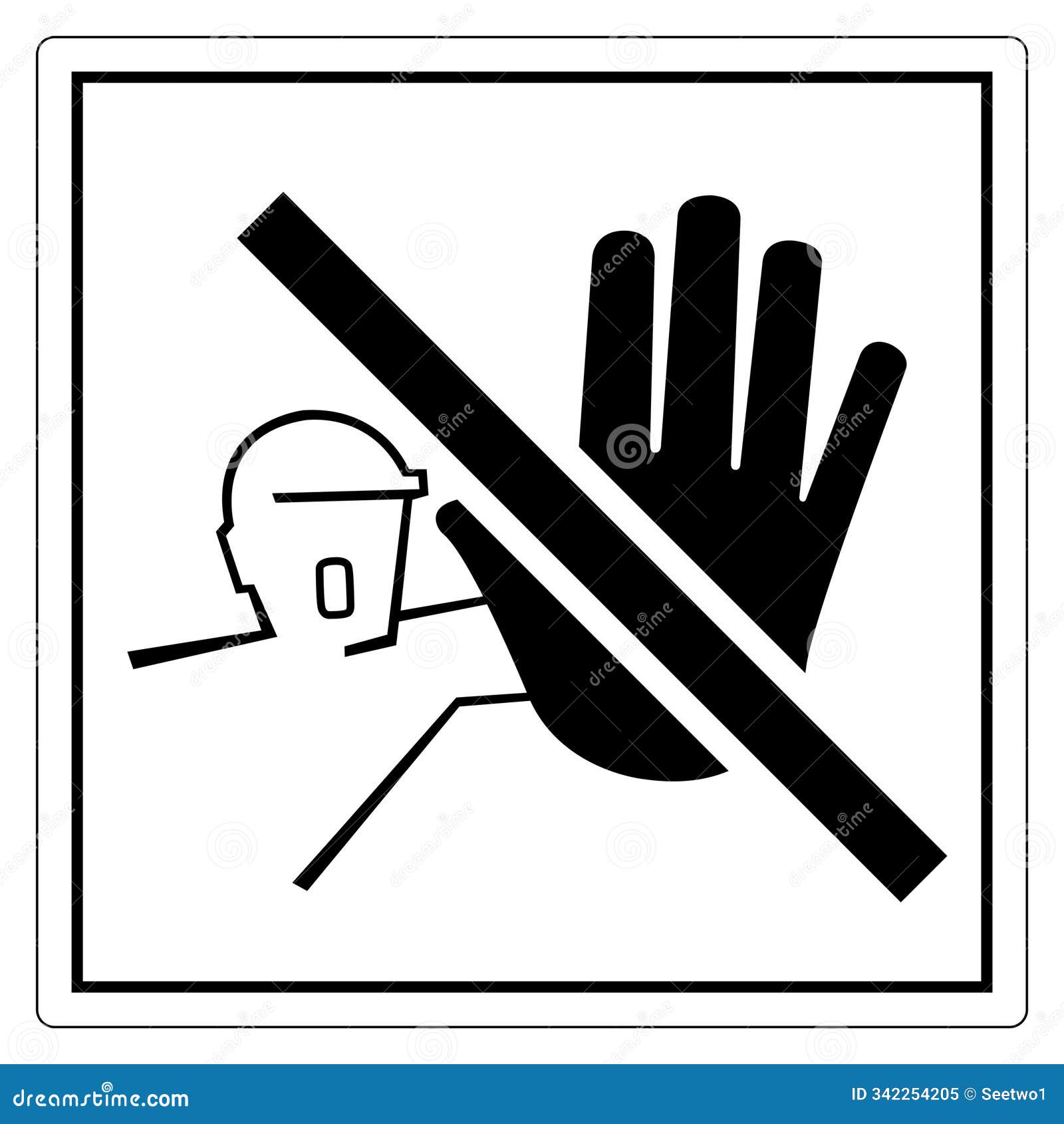 No Access Symbol for Safety Precautions Stock Illustration ...