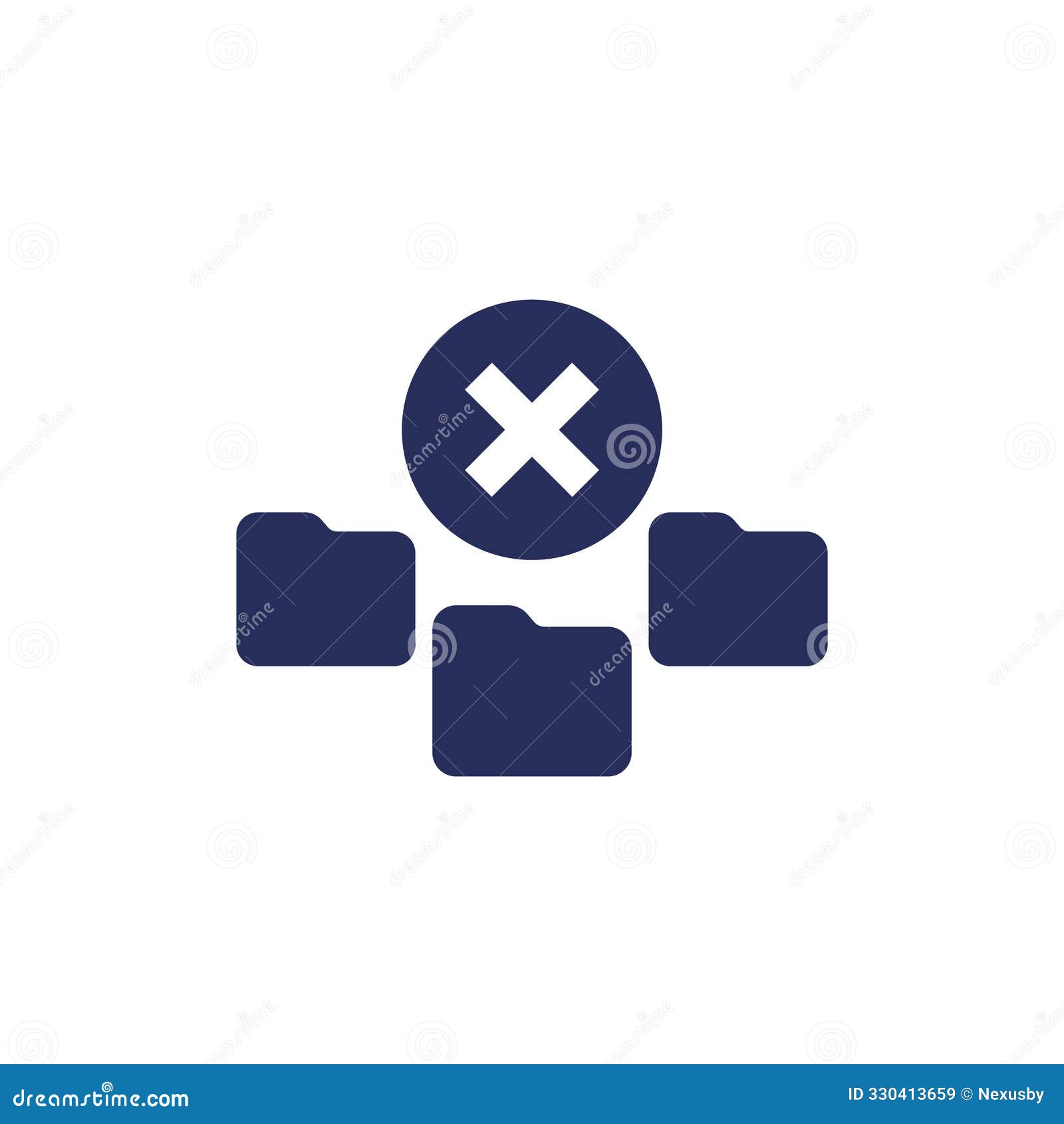 No Access To Folders Icon on White Stock Illustration - Illustration of ...