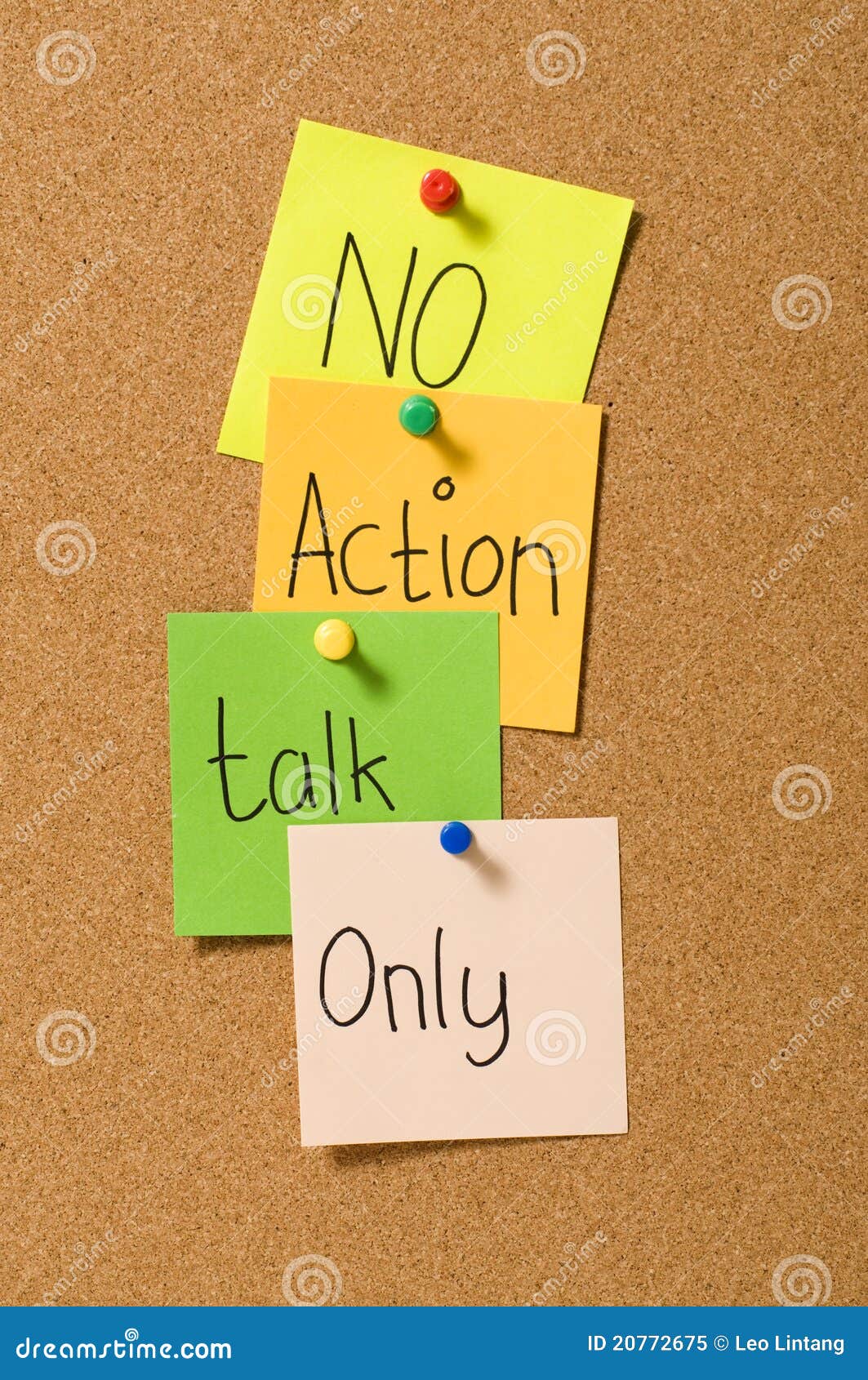 No Action Talk only stock image. Image of cork, communication - 20772675