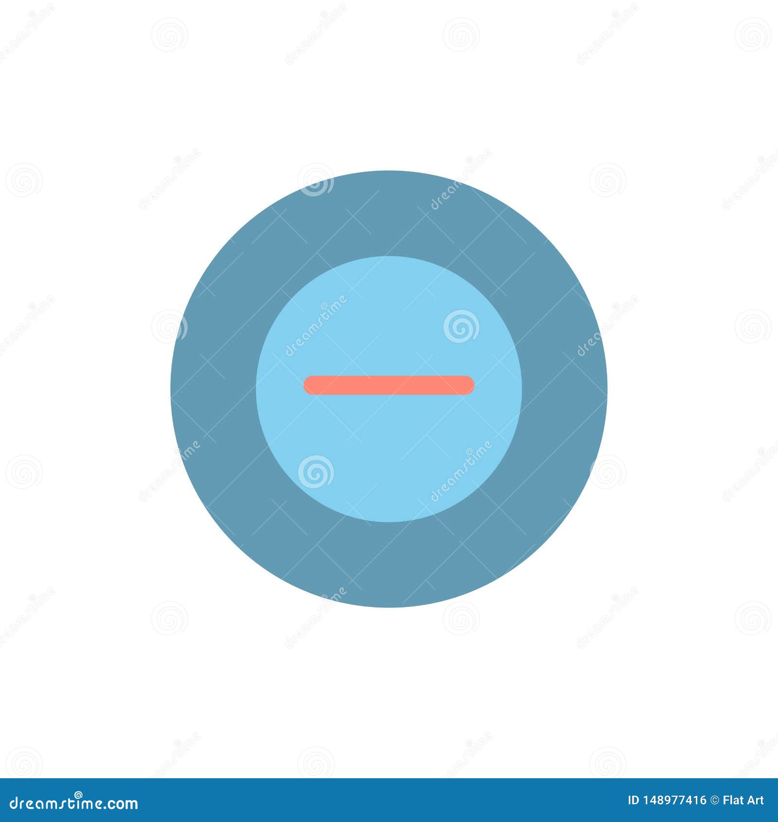 No, Add, less Flat Color Icon. Vector Icon Banner Template Stock Vector ...