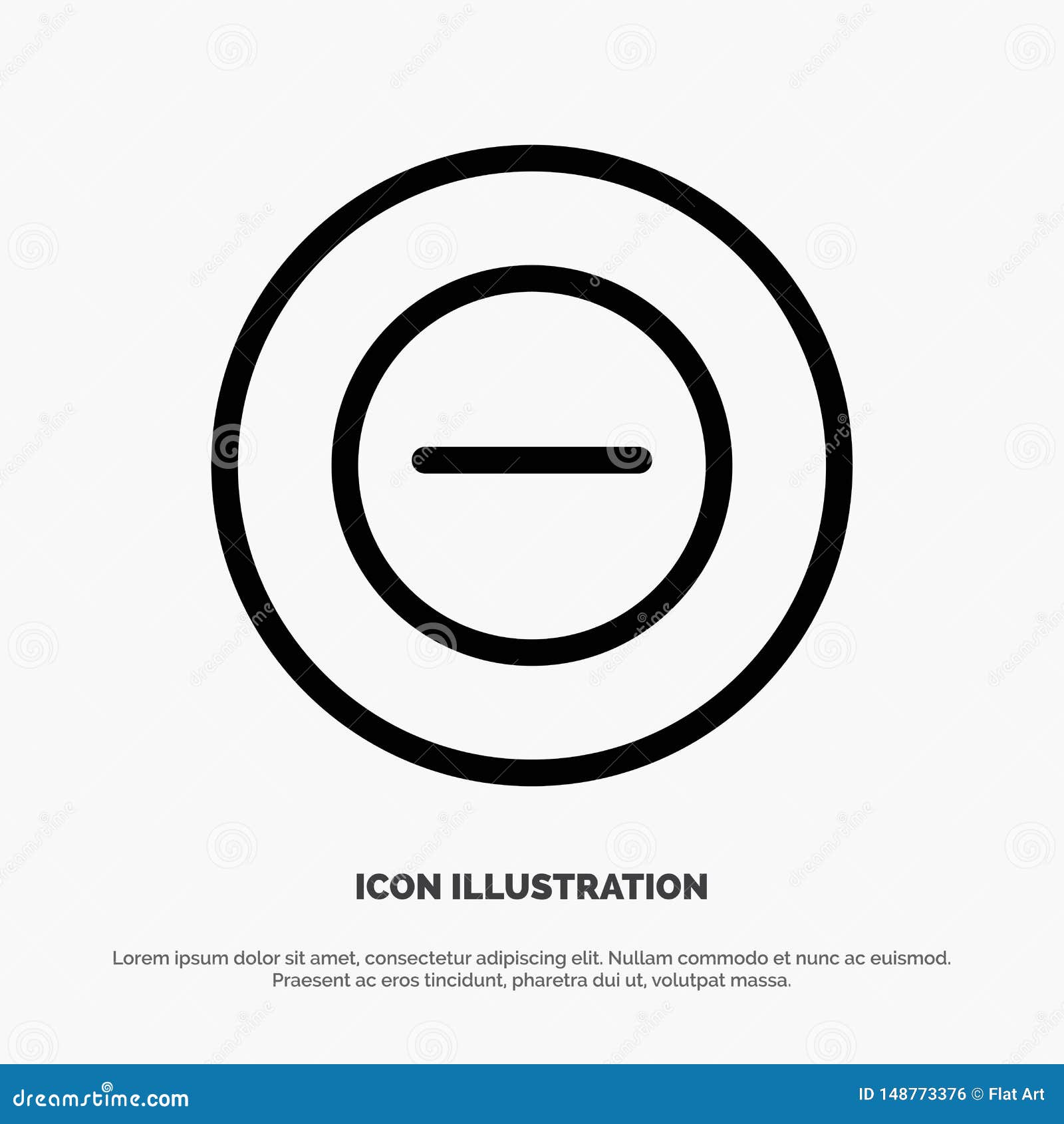 No, Add, less Line Icon Vector Stock Vector - Illustration of reduce ...