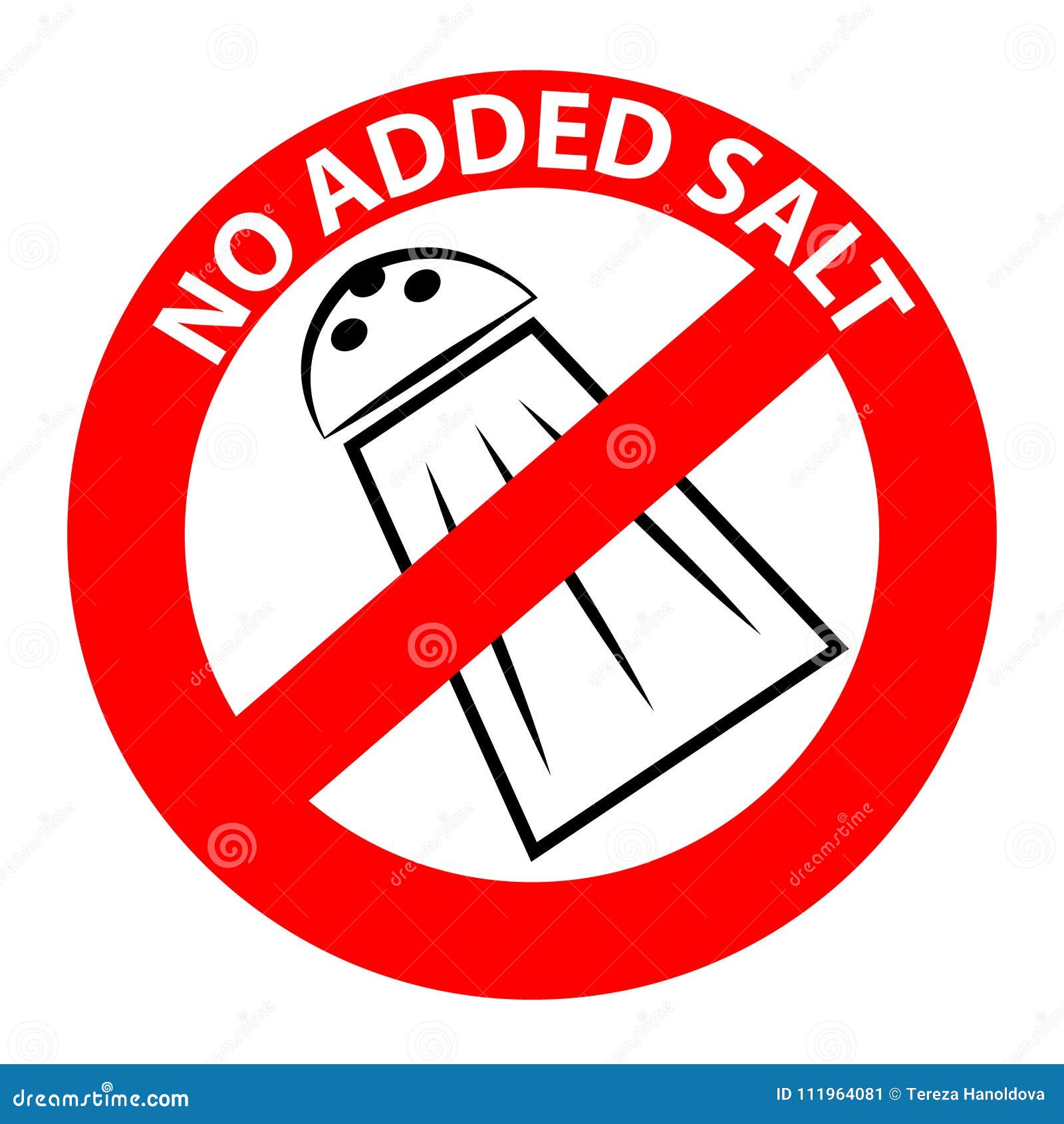 No added salt symbol stock vector. Illustration of food - 111964081