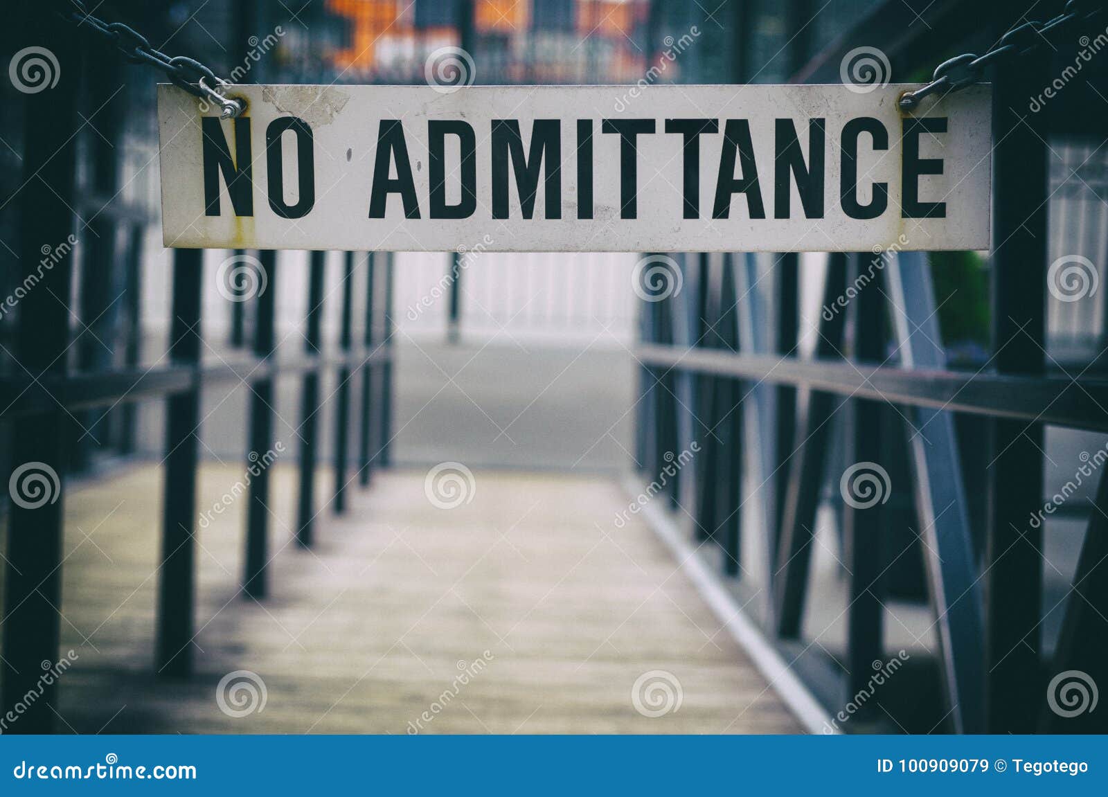 No admittance warning stock image. Image of passage - 100909079