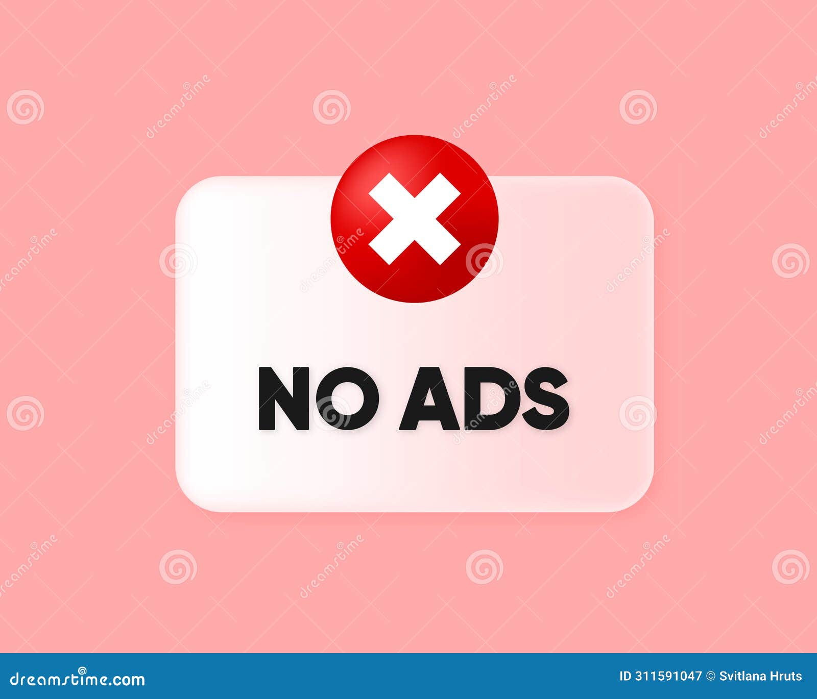 No ADS. Banner for Promotion Design. Internet Advertisement. Banner ...