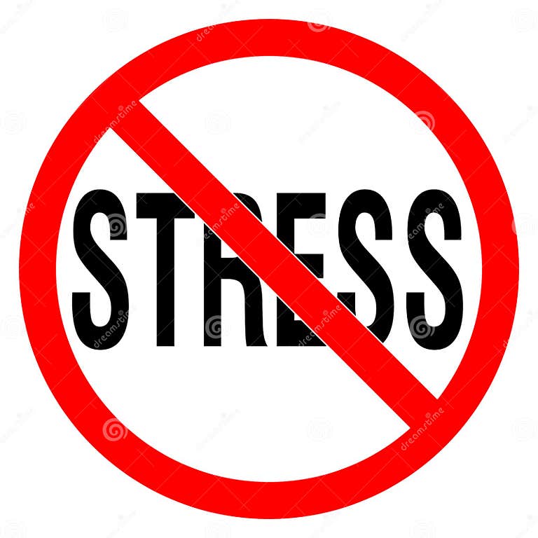 NO STRESS Sign in the Red Circle Vector Illustration Stock Vector ...