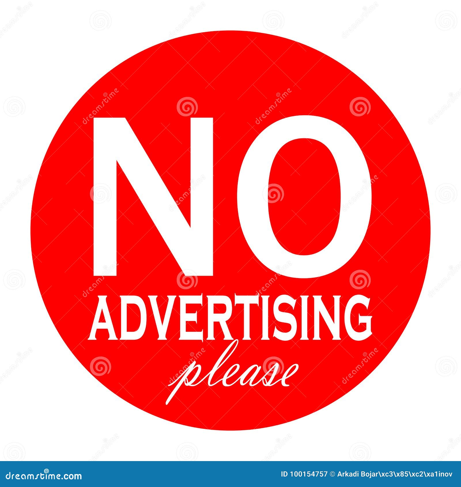 No Advertising Material Vector Label Stock Vector - Illustration of ...