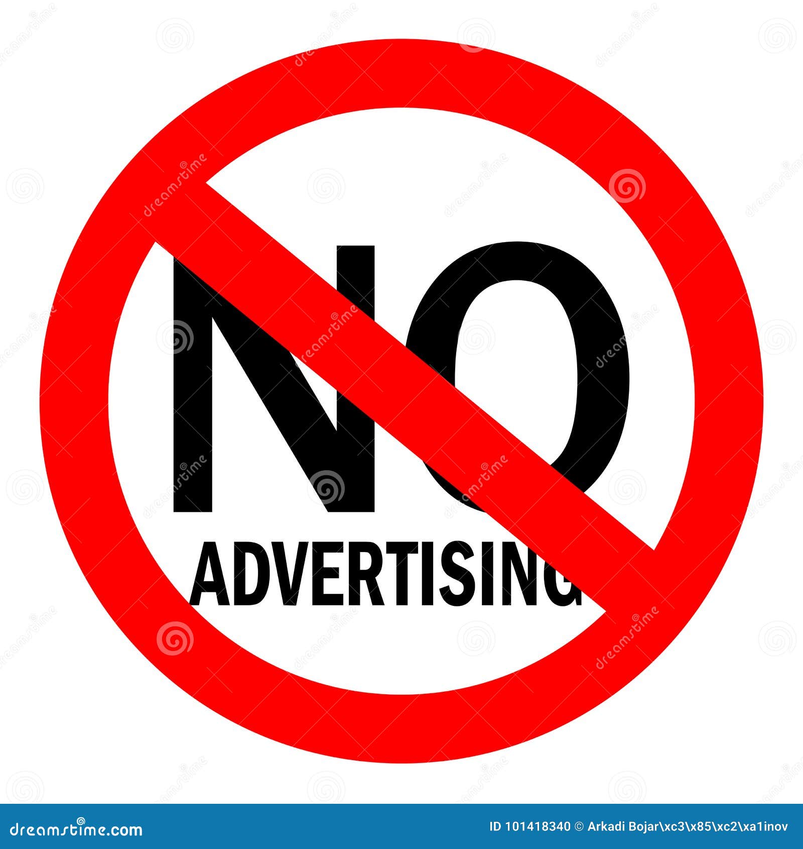 No advertising sign stock vector. Illustration of isolated - 101418340
