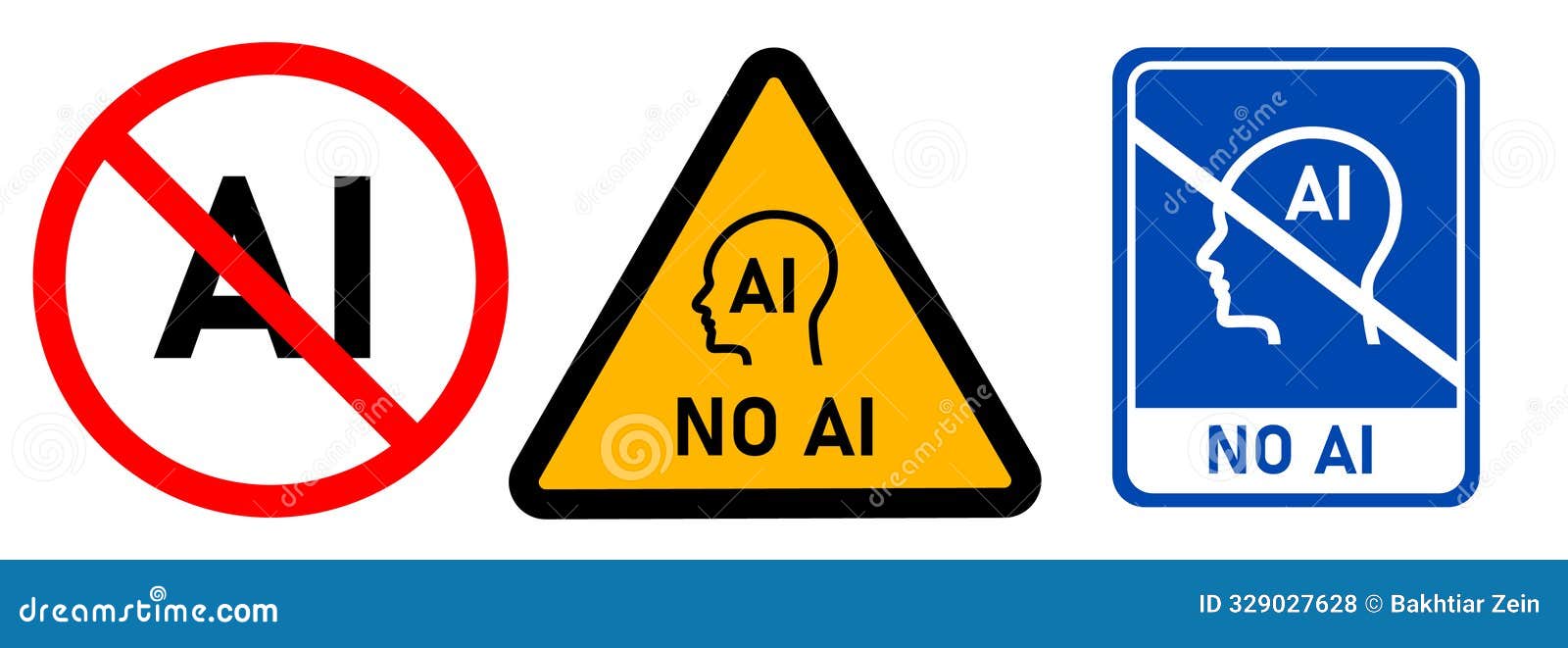 No AI Artificial Intelligence Prohibition Symbol Icon Ai Generated Not ...
