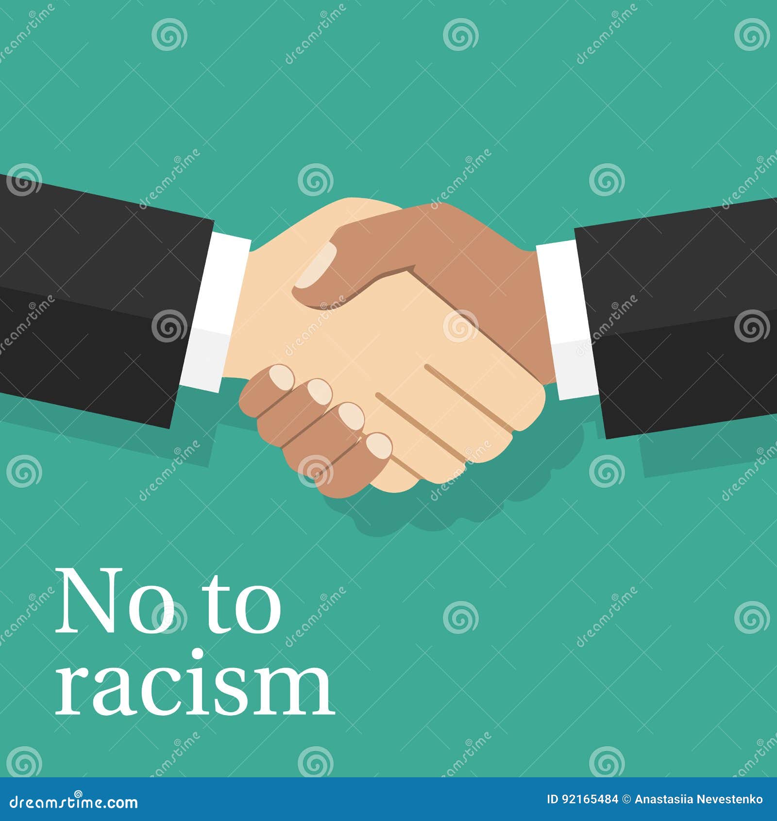 No al concetto di razzismo illustrazione vettoriale. Illustrazione di ...