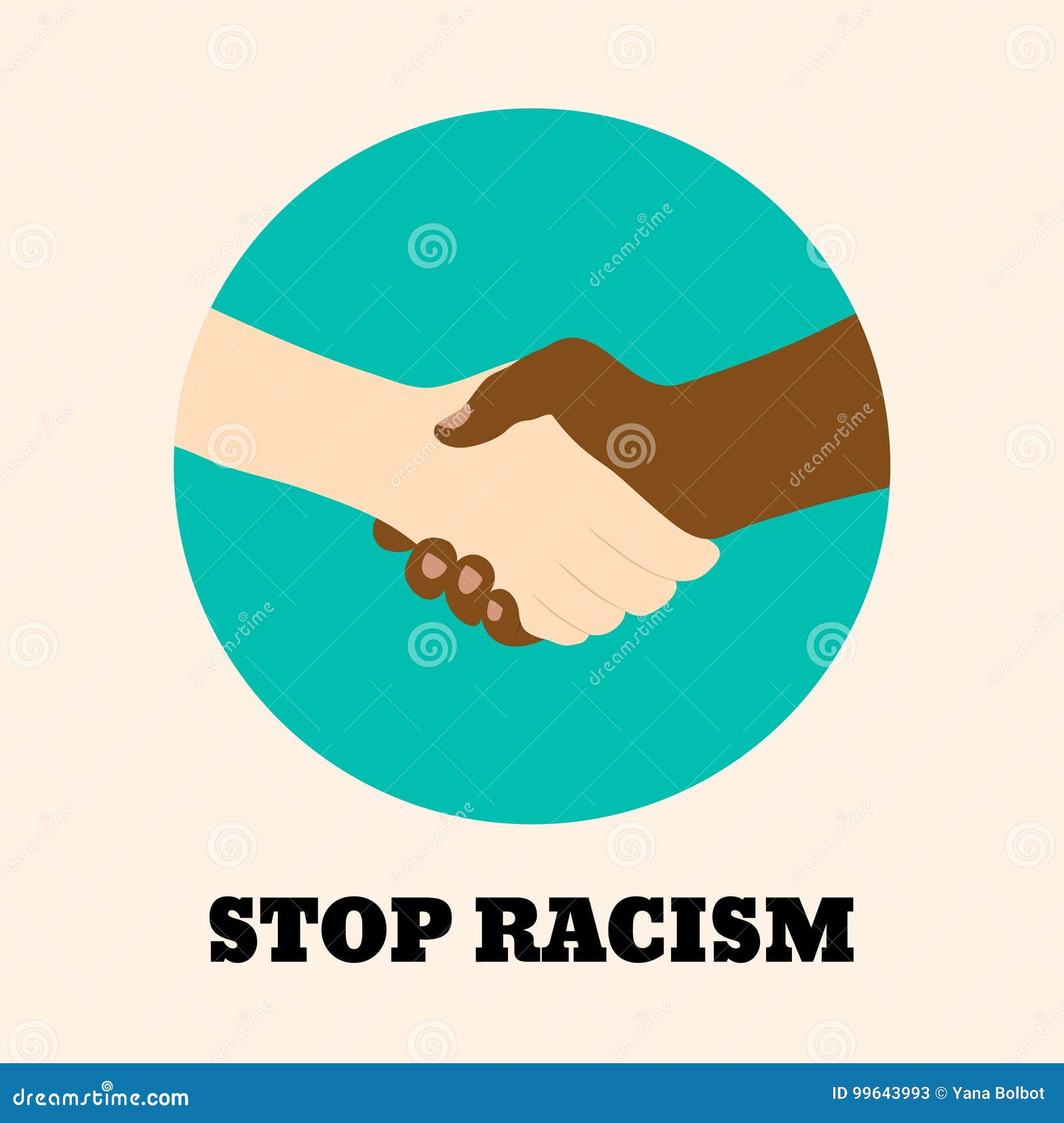 No Al Manifesto Di Razzismo Illustrazione Vettoriale - Illustrazione di ...