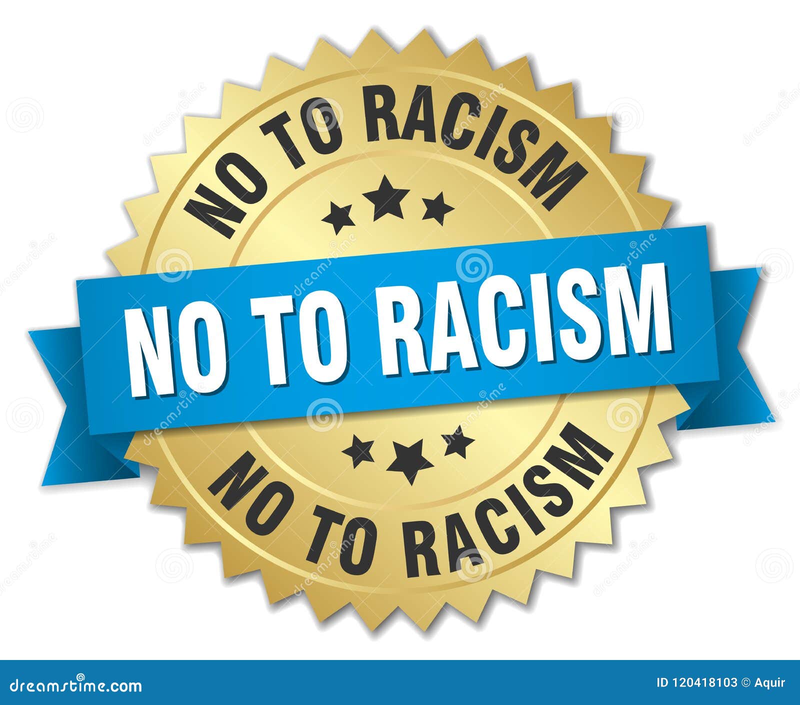 No al racismo ilustración del vector. Ilustración de aislado - 120418103