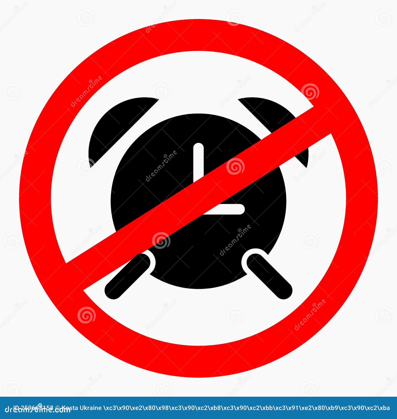 No alarm stock illustration. Illustration of caution - 259668158