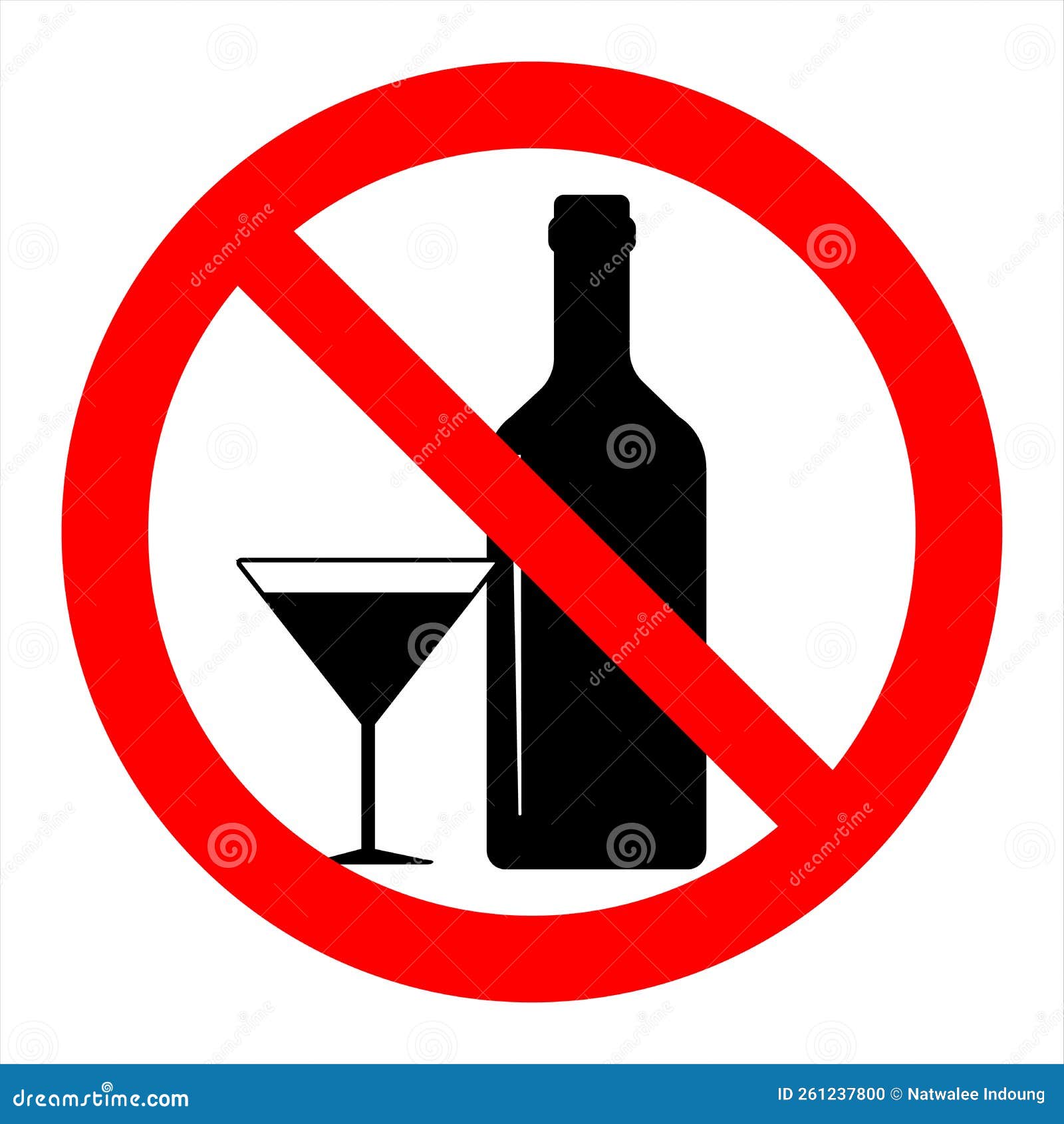 No Alcohol Label, No Alcohol Drinks. Icon Stock Illustration ...