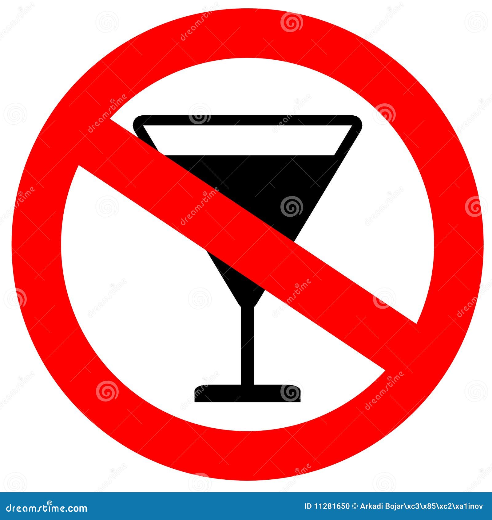 No Alcohol Sign Stock Photo - Image: 11281650