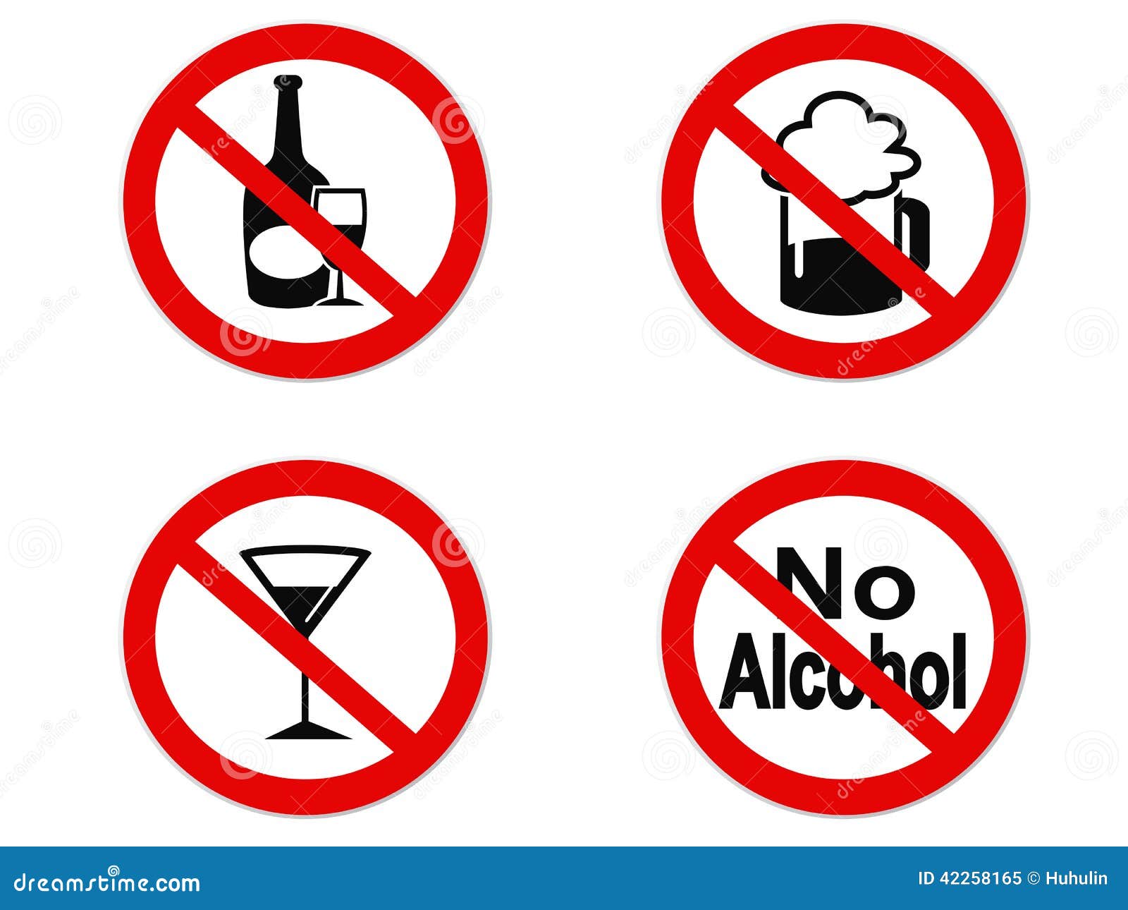 No Alcohol sign icon stock vector. Illustration of alcoholism - 42258165