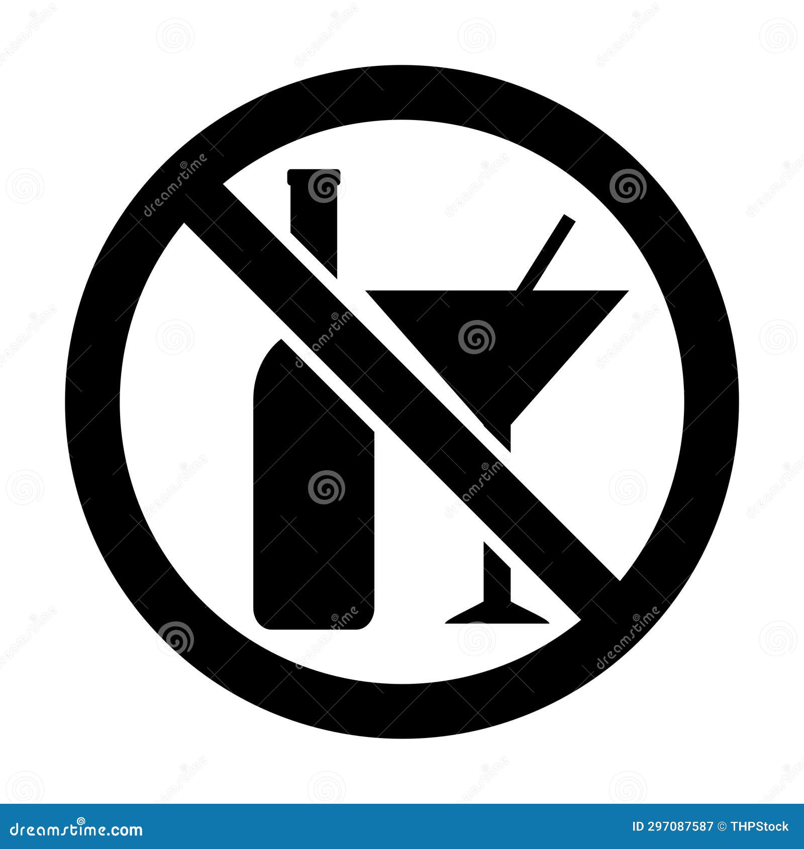 No Alcohol Sign Vector stock illustration. Illustration of symbol ...