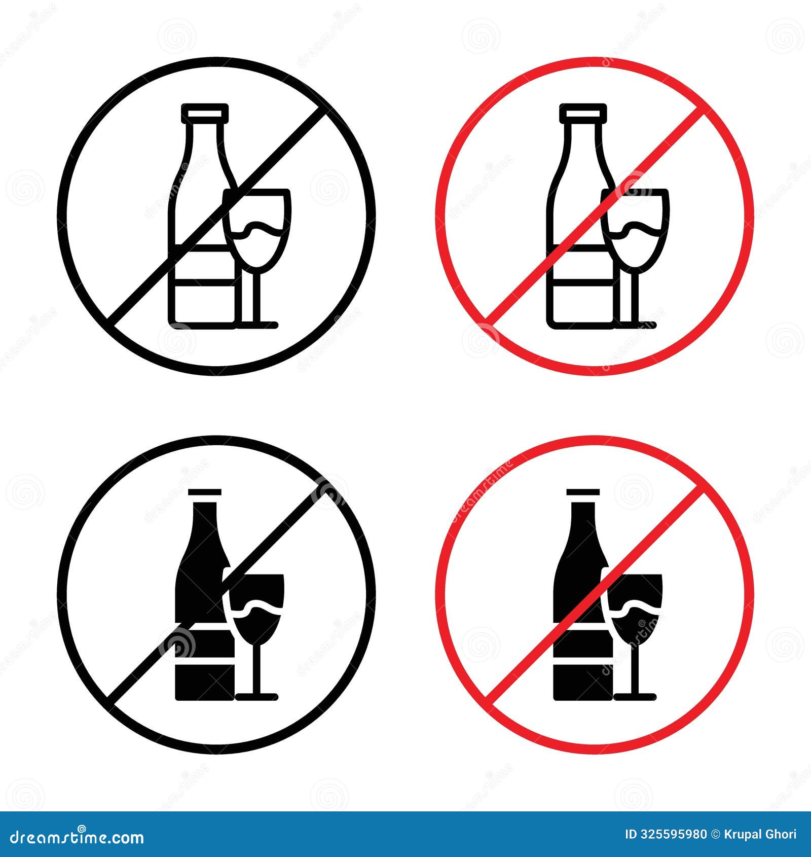 Notice of No Alcohol Consumption Allowed Indicating a Prohibited ...