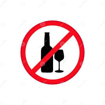 No Alcohol Sing on White Background Vector Illustration EPS 10 Stock ...
