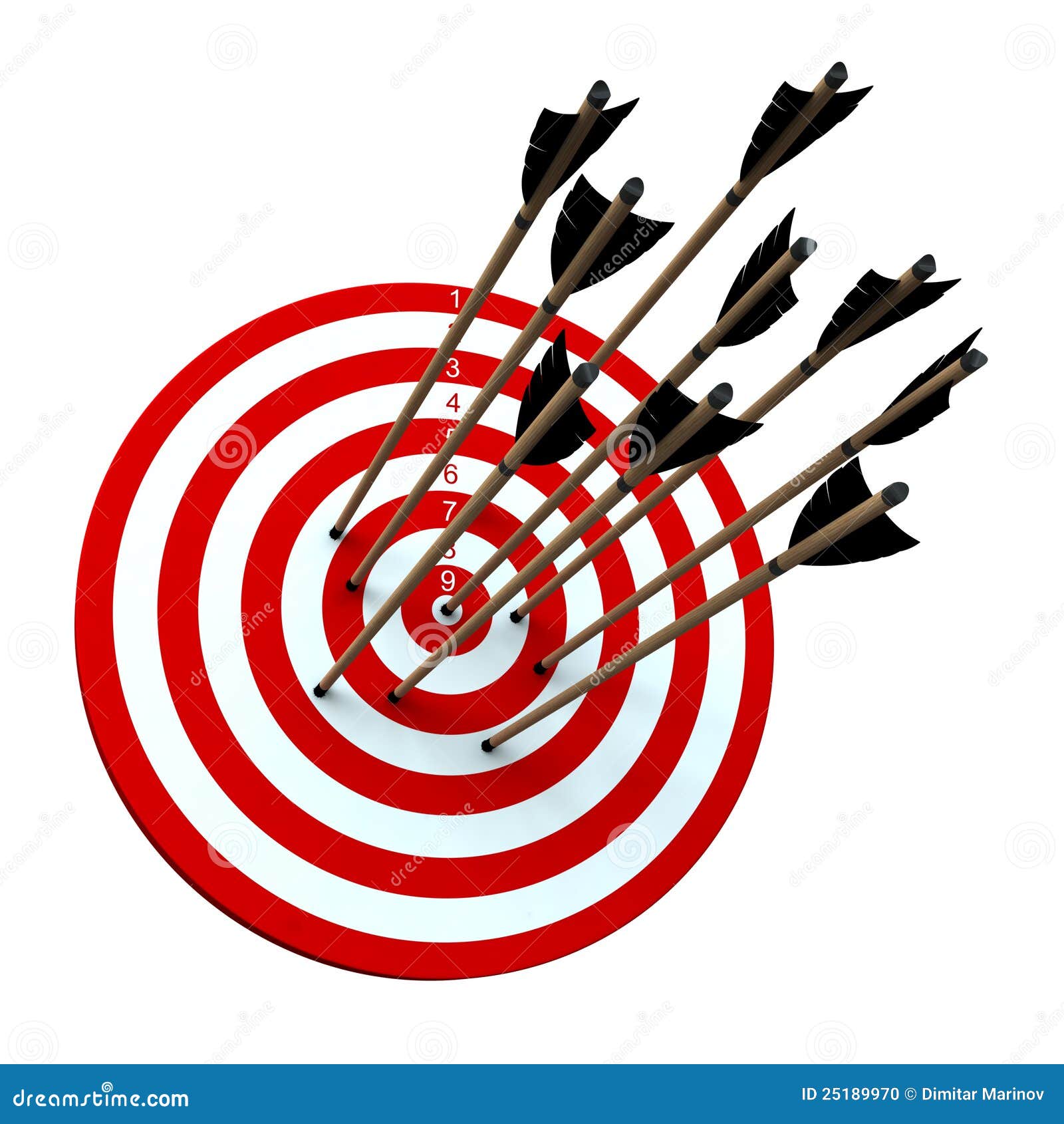 No alvo ilustração stock. Ilustração de consiga, isolado - 25189970