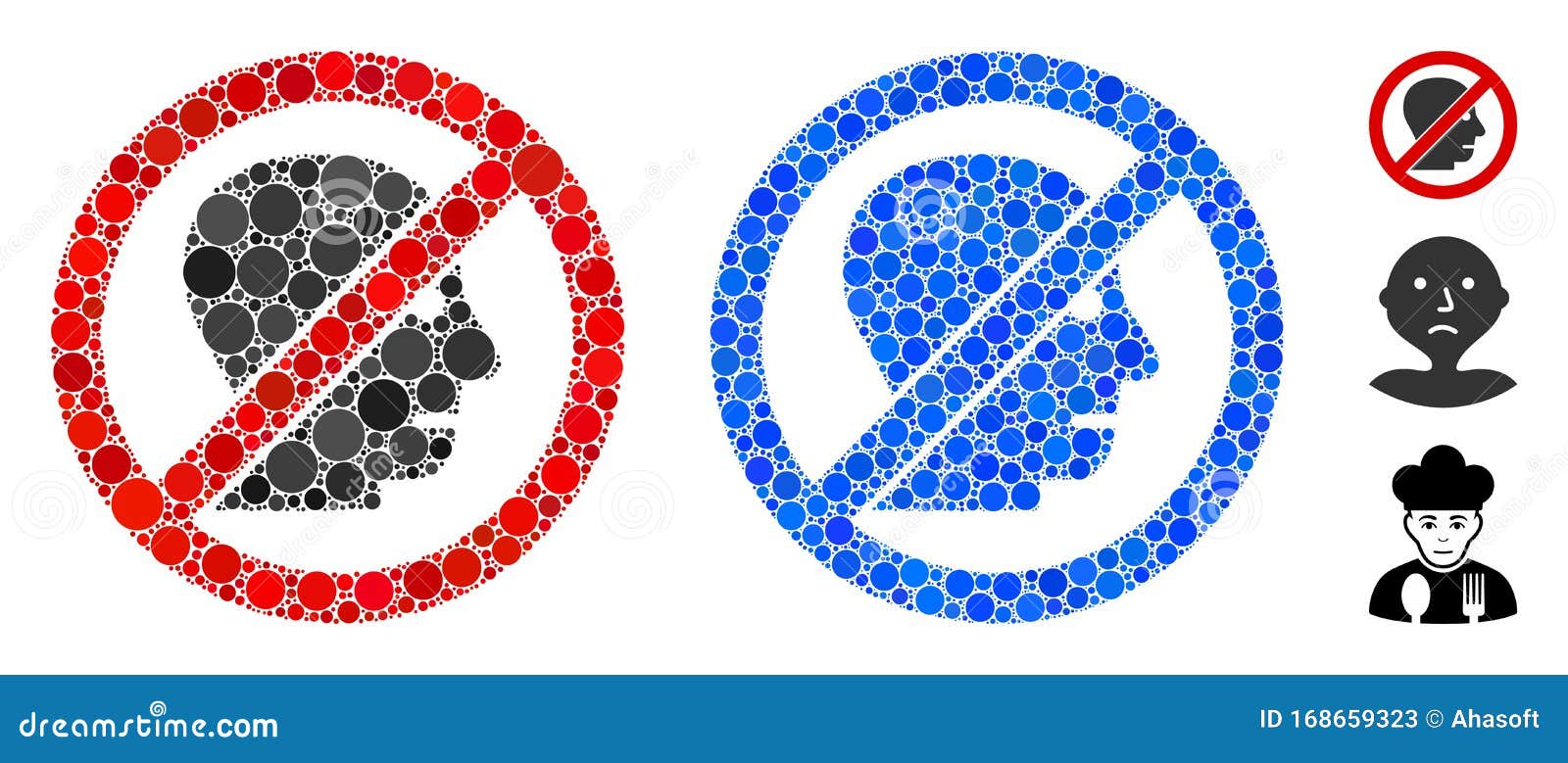 No Angry Person Mosaic Icon of Spheric Items Stock Vector ...
