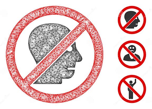 No Angry Person Polygonal Web Vector Mesh Illustration Stock ...