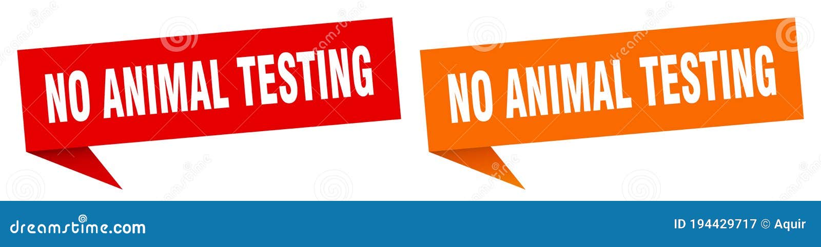 No Animal Testing Banner. No Animal Testing Speech Bubble Label Set ...