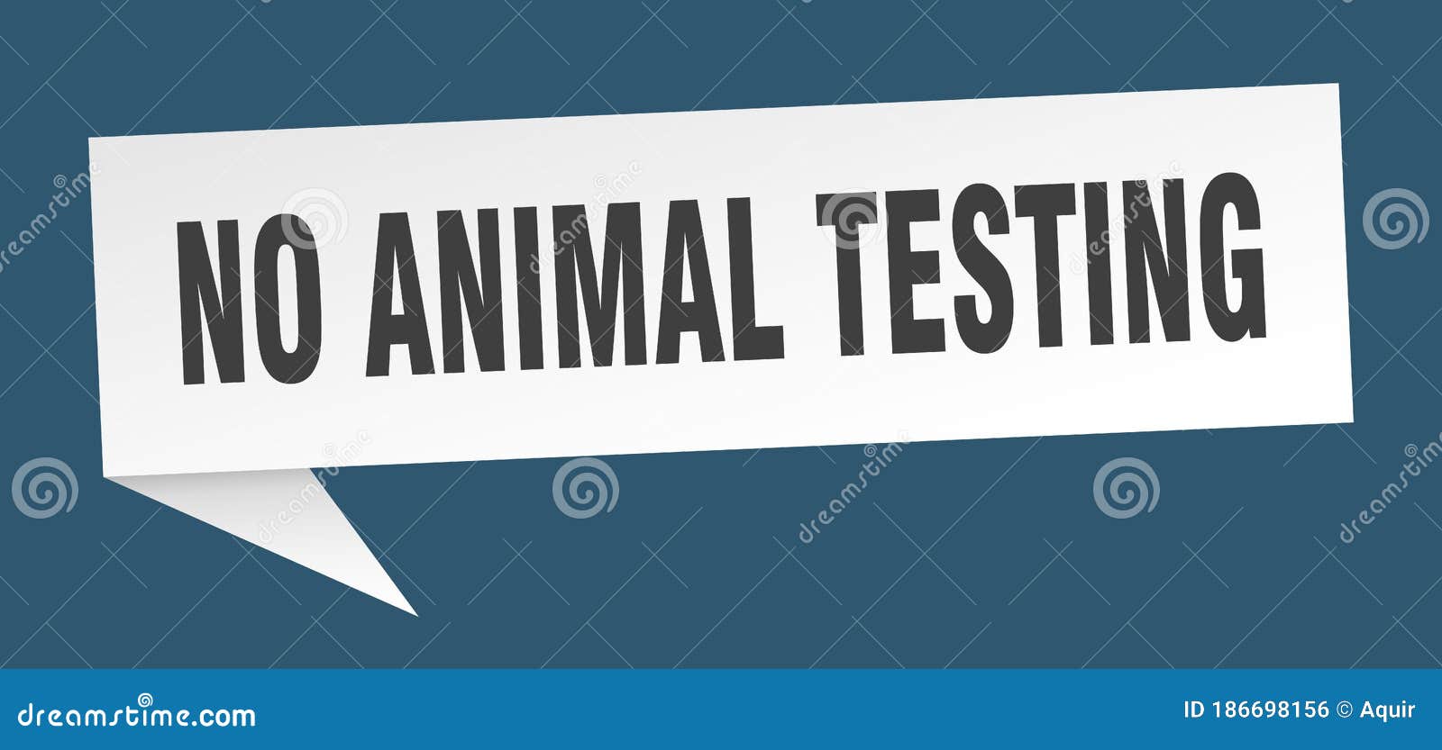 No Animal Testing Banner. No Animal Testing Speech Bubble Stock Vector ...