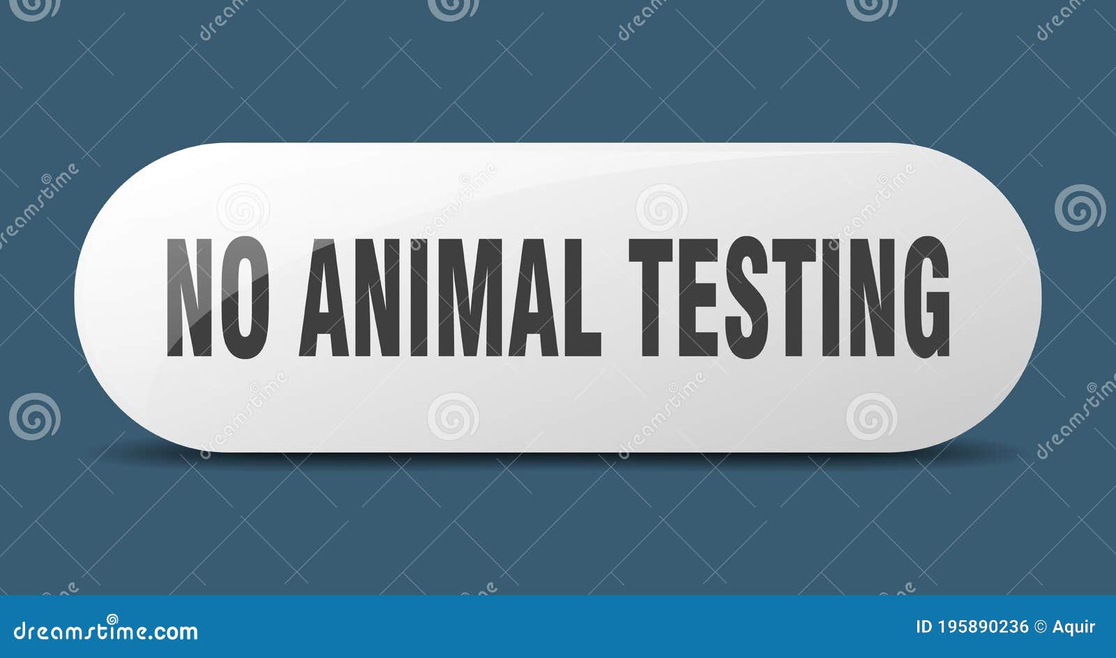 No Animal Testing Button. Sticker. Banner. Rounded Glass Sign Stock ...