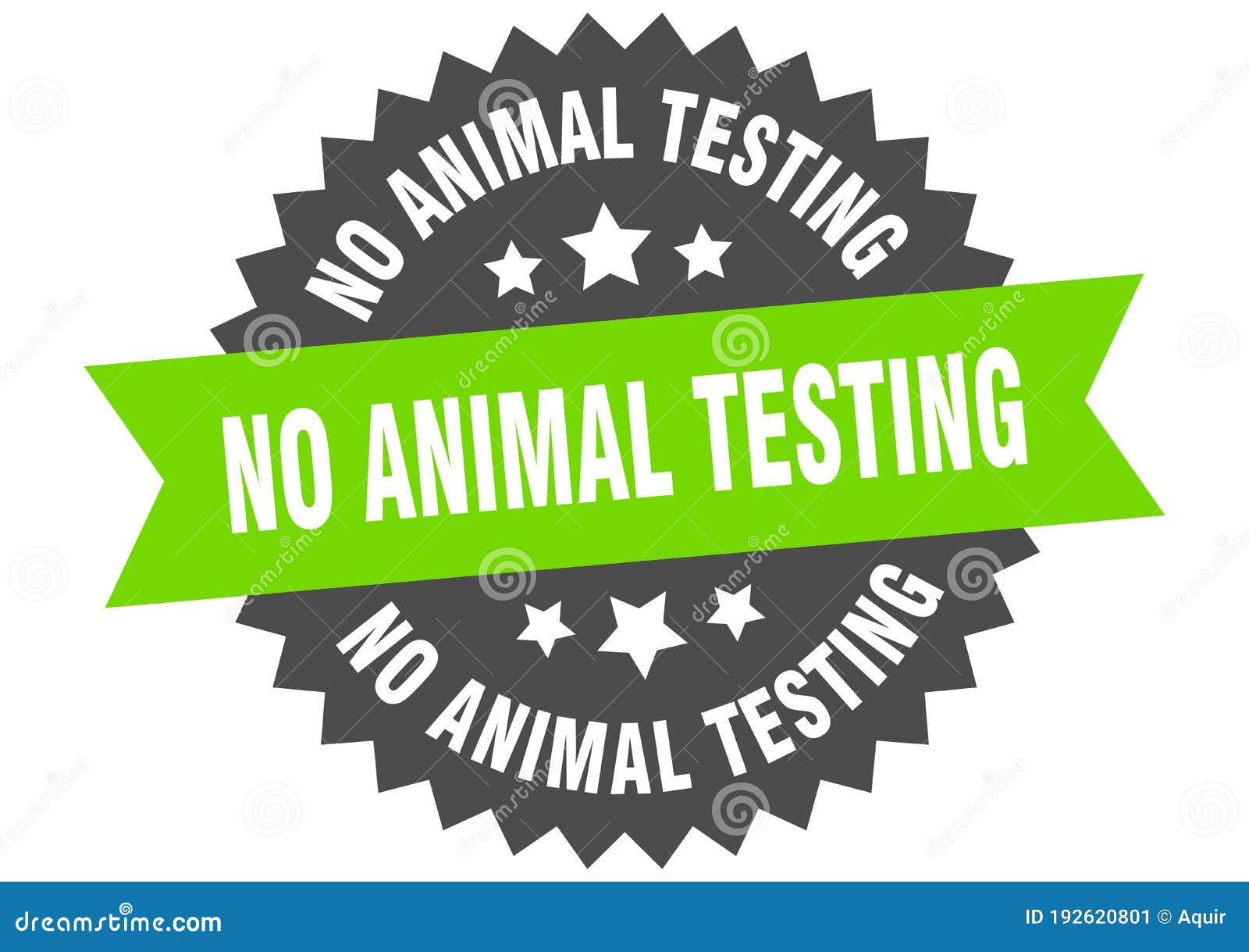 No Animal Testing Sign. No Animal Testing Round Isolated Ribbon Label ...