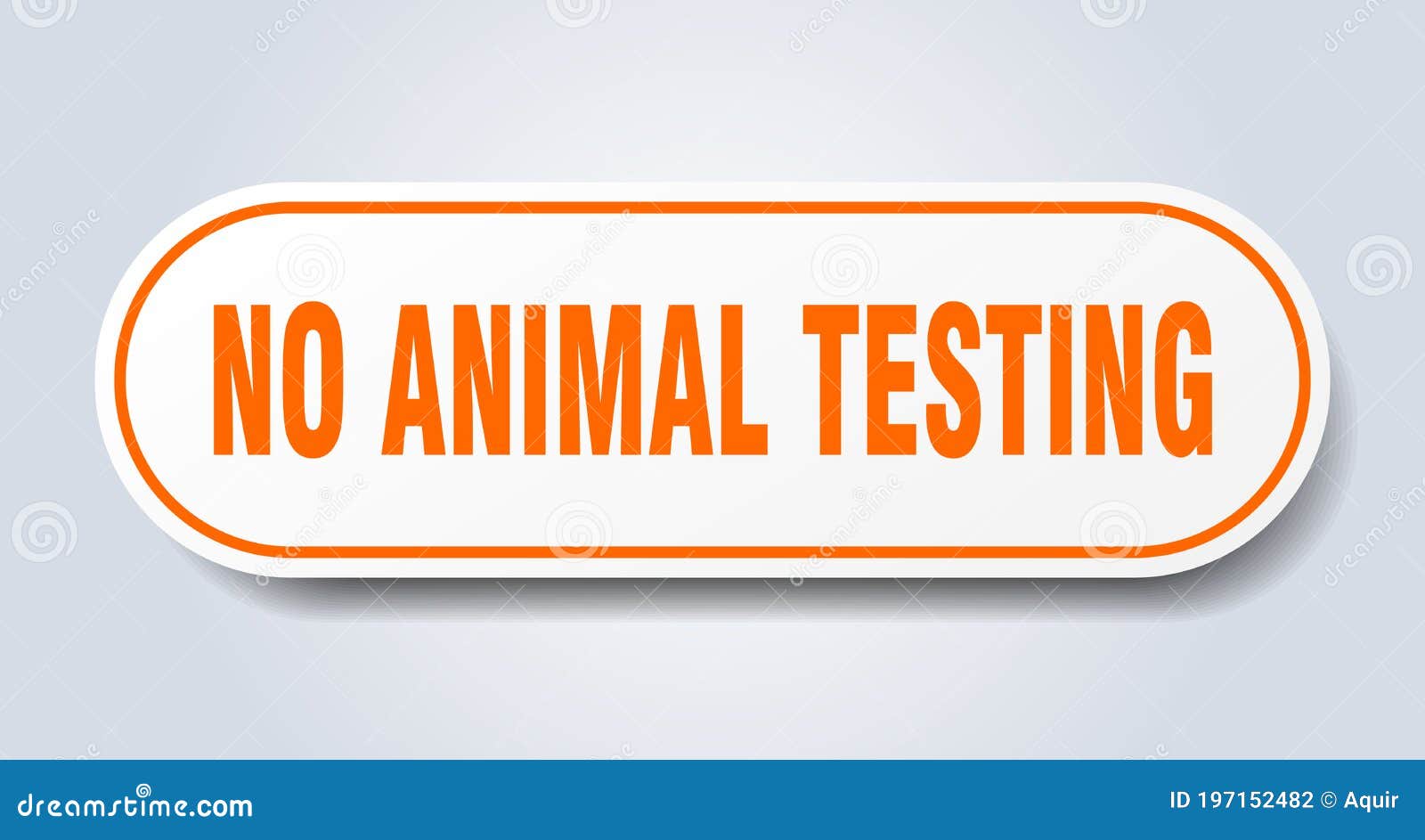 No Animal Testing Sign. Rounded Isolated Button. White Sticker Stock ...