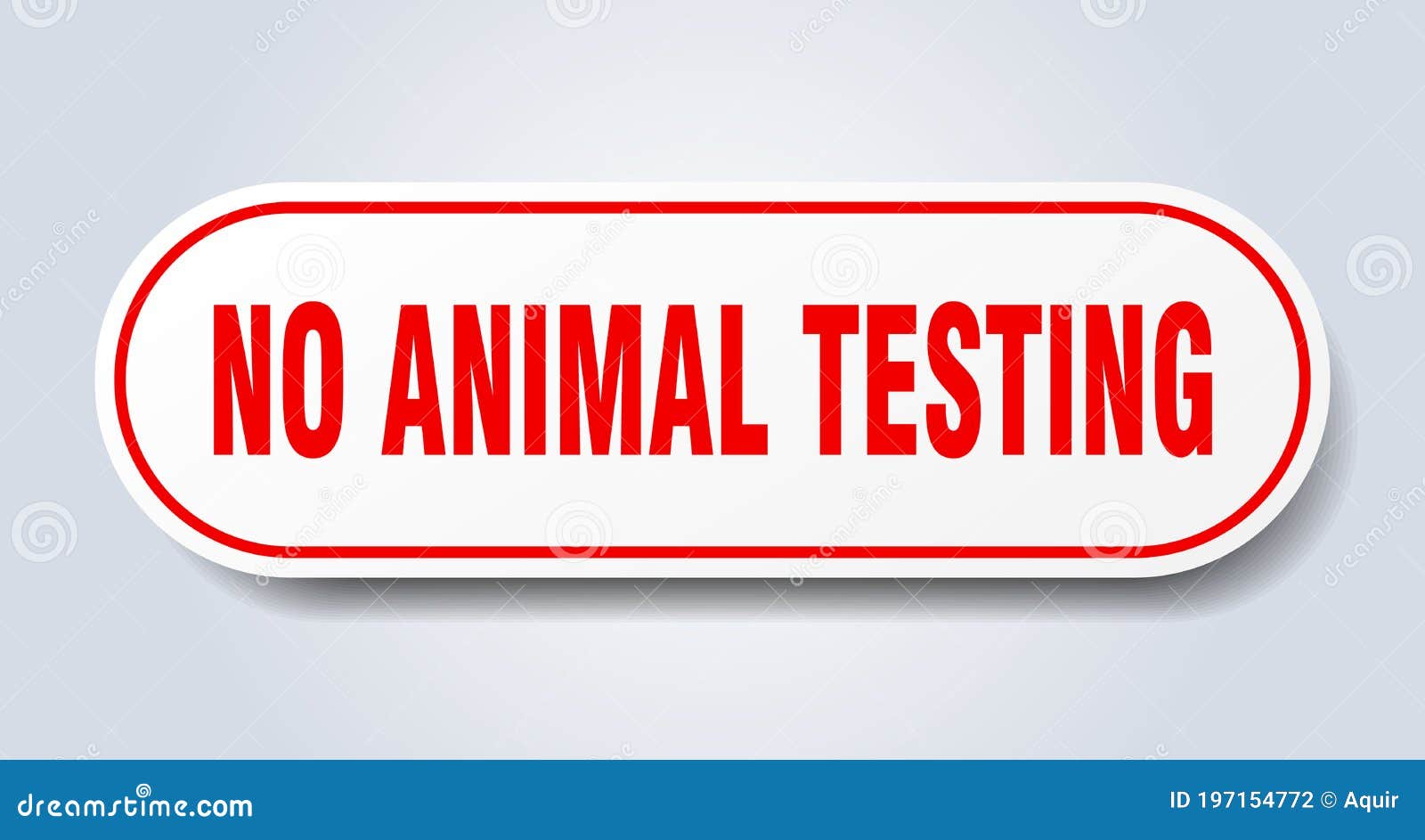 No Animal Testing Sign. Rounded Isolated Button. White Sticker Stock ...