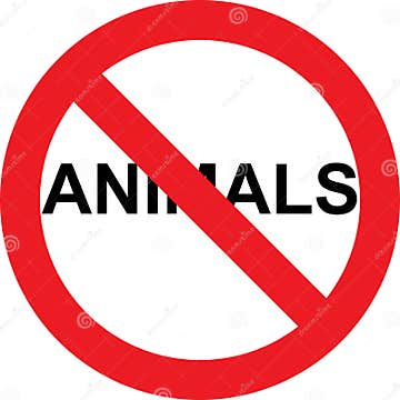 No animals sign stock illustration. Illustration of round - 86517013