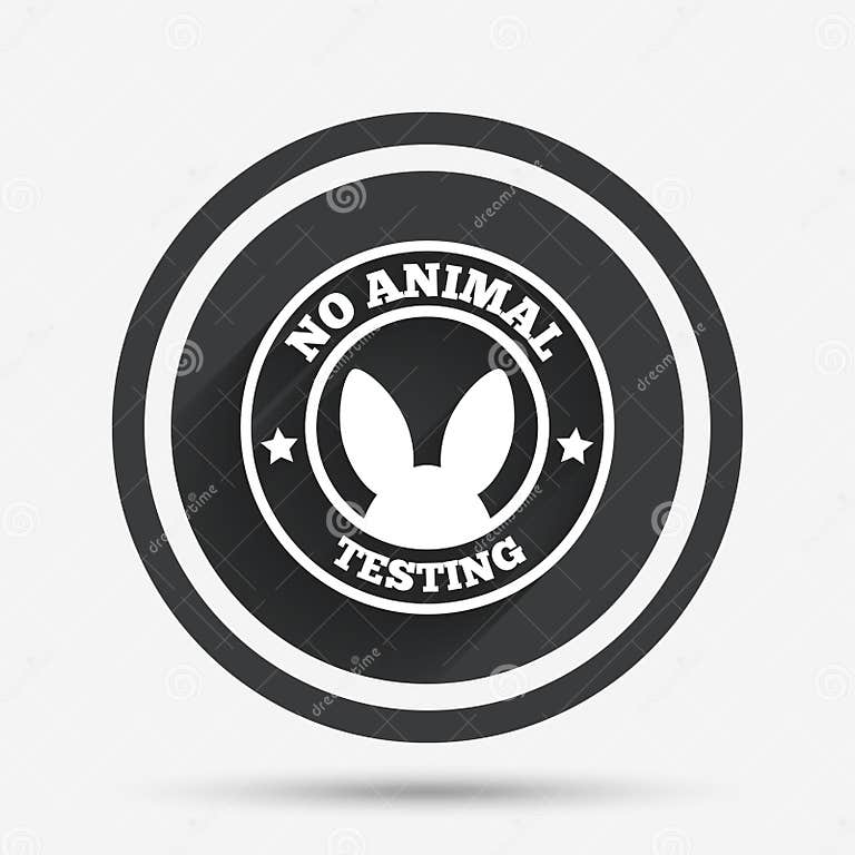 No Animals Testing Sign Icon. Not Tested Symbol Stock Vector ...