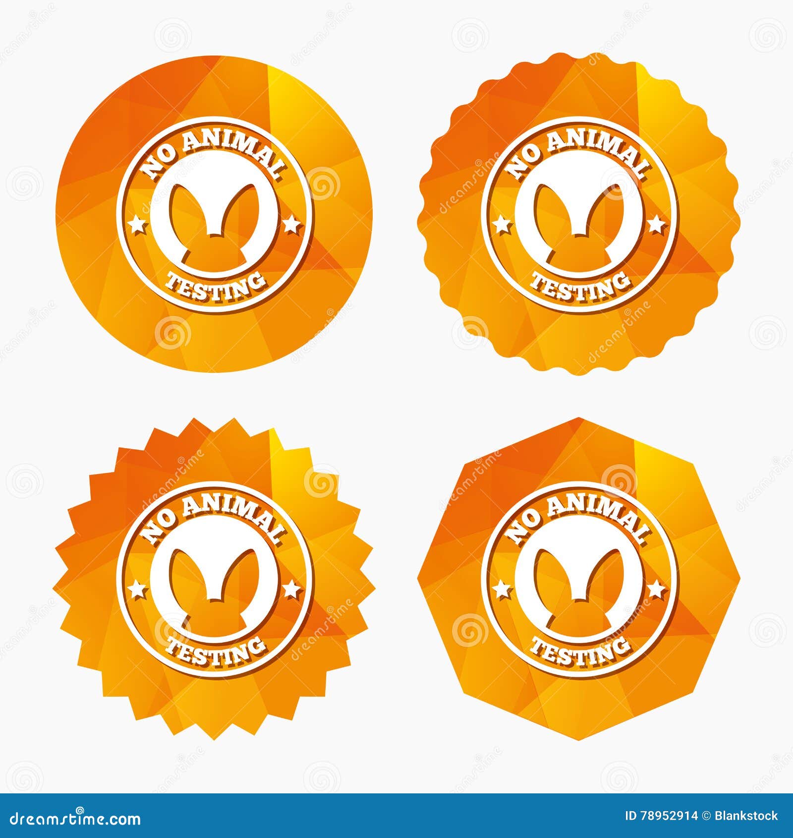 No Animals Testing Sign Icon. Not Tested Symbol Stock Vector ...