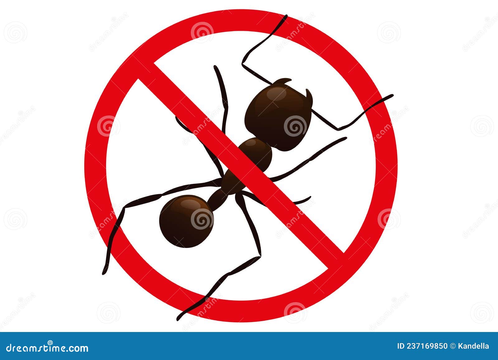 No ant sign. stock vector. Illustration of disinfection - 237169850