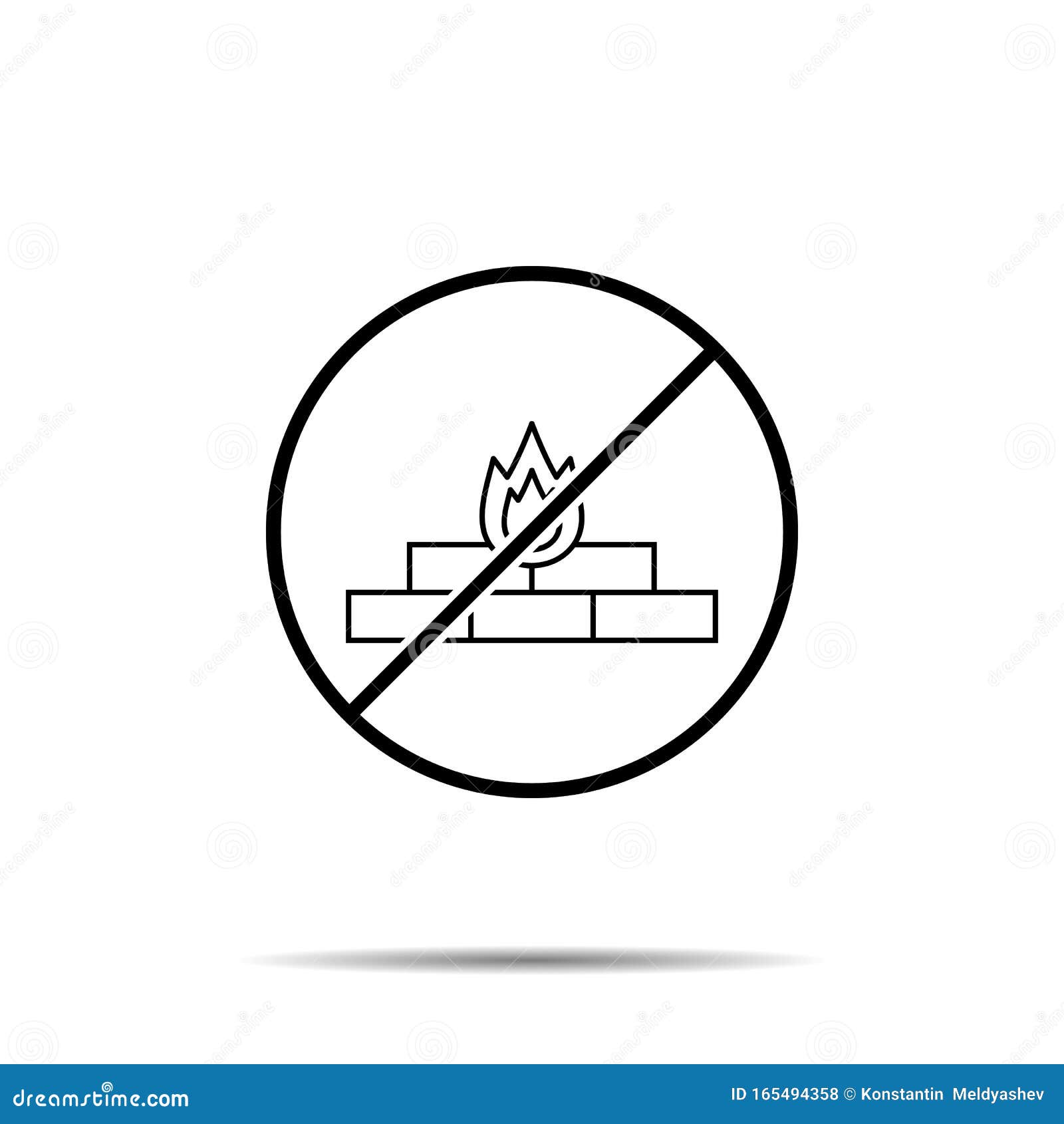 No Antivirus, Firewall Icon. Simple Thin Line, Outline Vector of Web ...