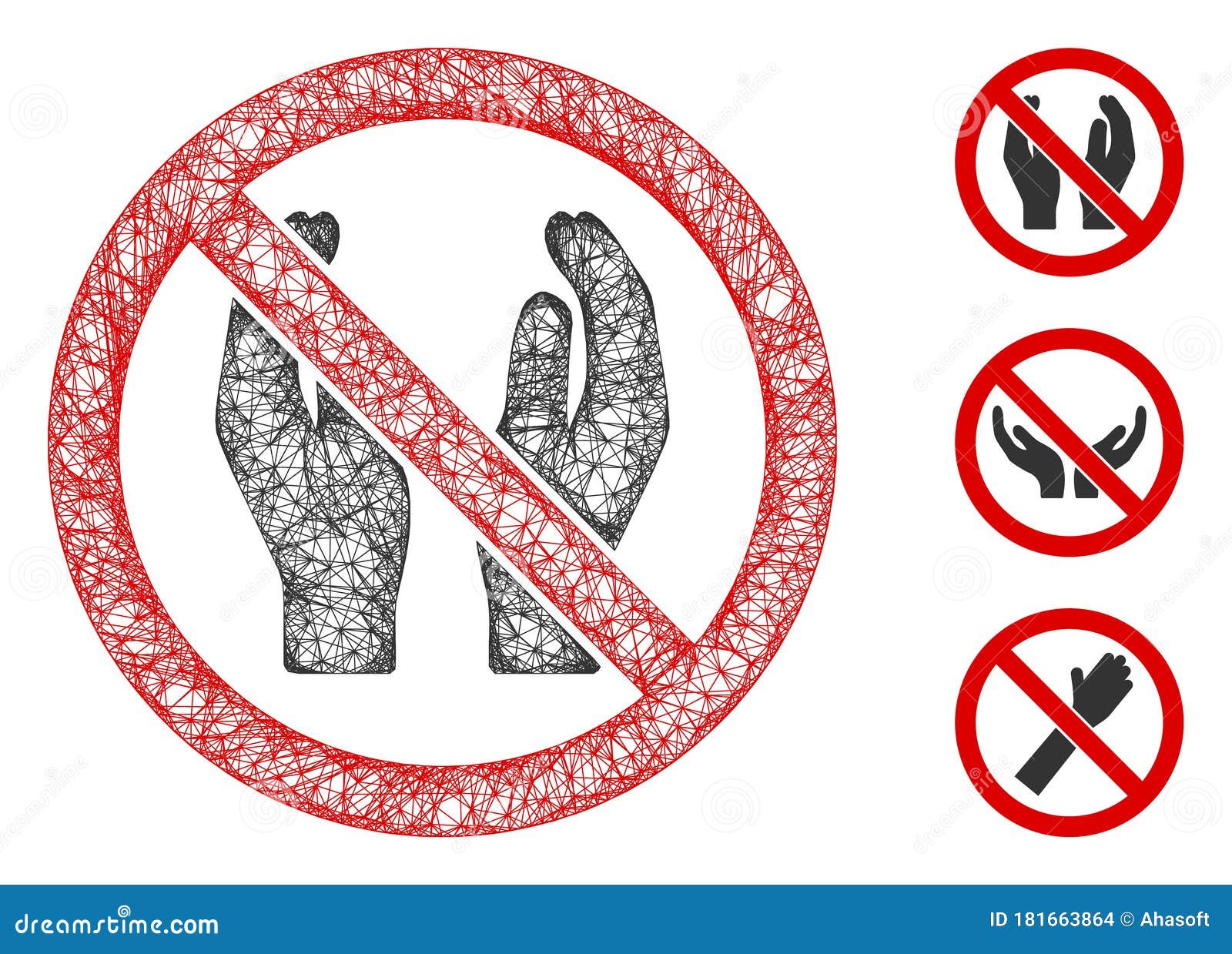 No Applause Polygonal Web Vector Mesh Illustration Stock Illustration ...