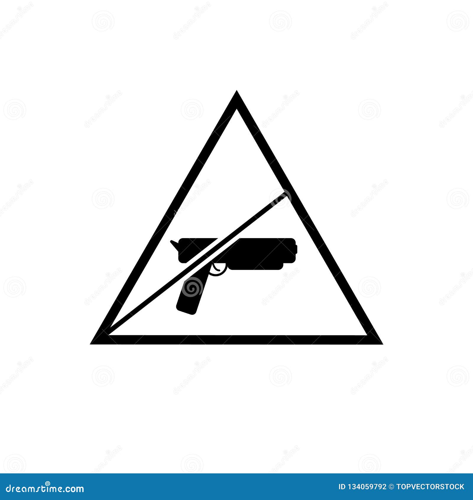 No Arms Sign Icon Vector Isolated on White Background, No Arms Sign ...