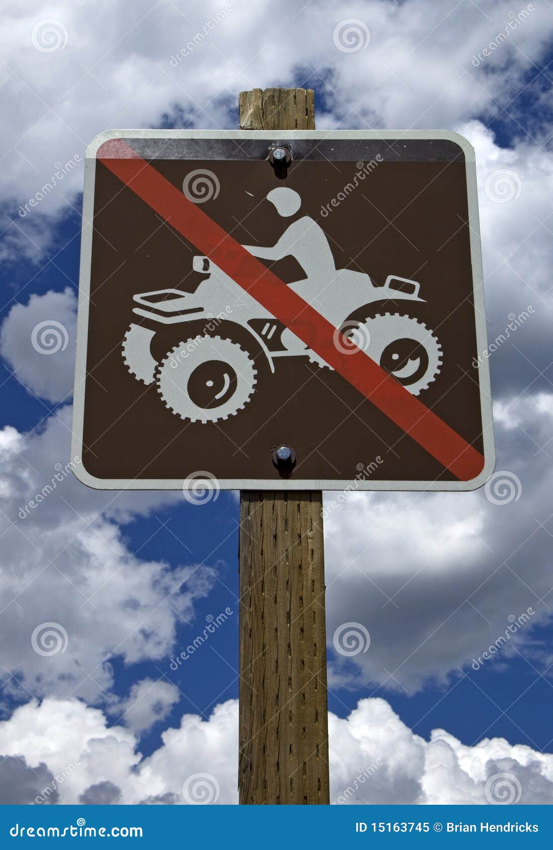 No ATV Allowed Sign stock image. Image of forbid, forbidden - 15163745