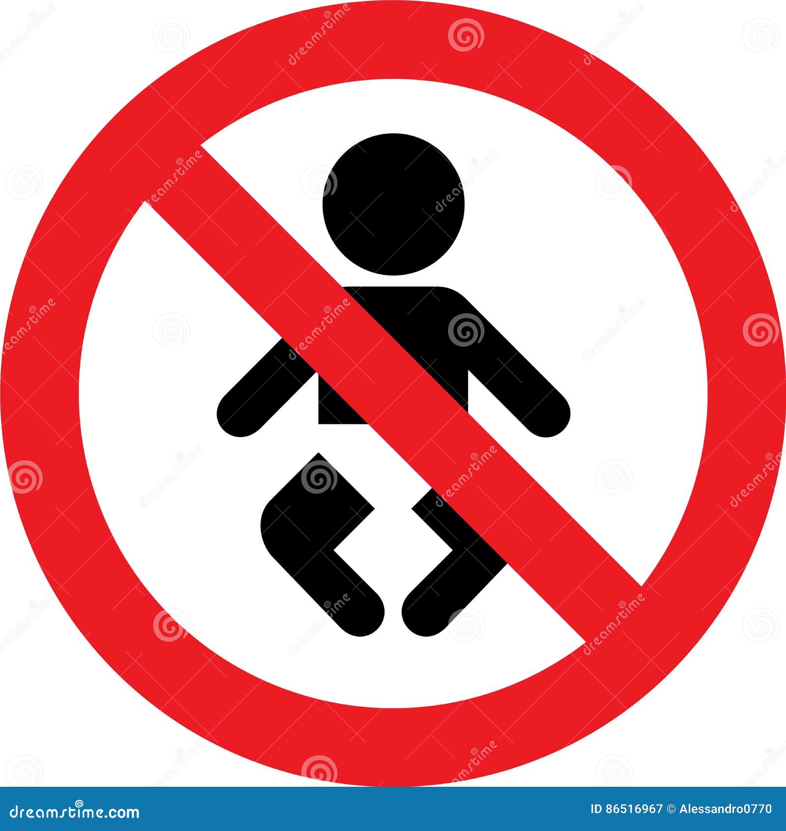 No babies sign stock illustration. Illustration of stop - 86516967