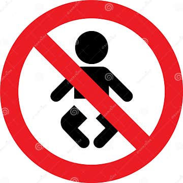 No babies sign stock illustration. Illustration of stop - 86516967